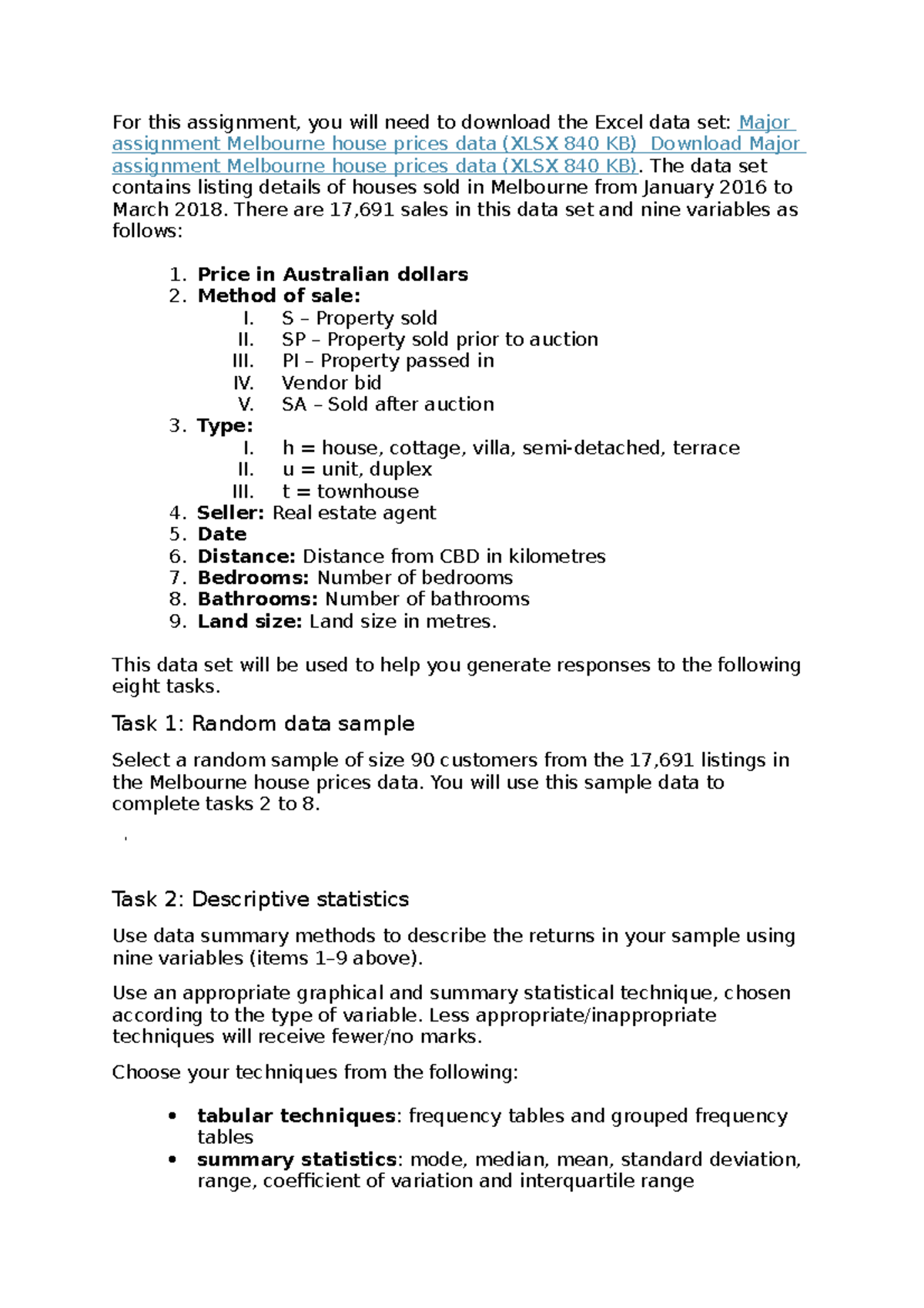 Stats assignment details - For this assignment, you will need to ...