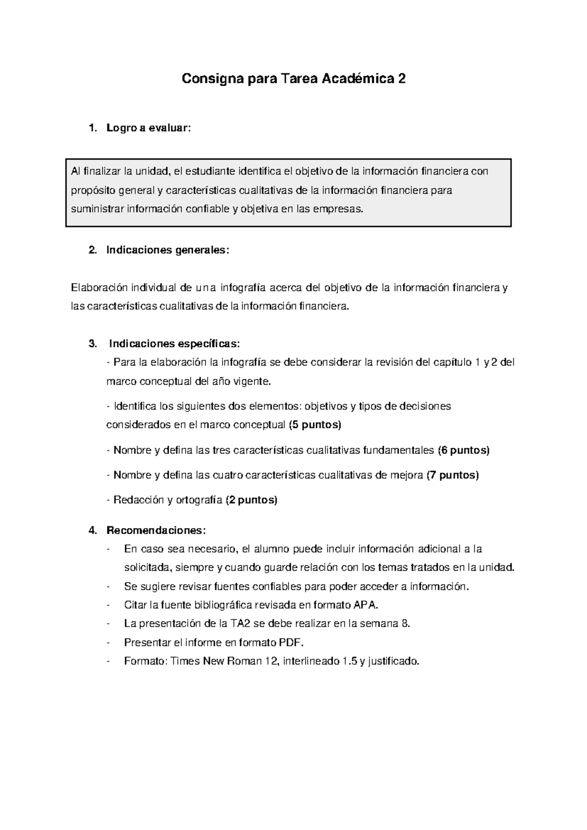 GC A15C Consigna TA2 22C1M - Consigna para Tarea Académica 2 Logro a evaluar: Indicaciones - Studocu