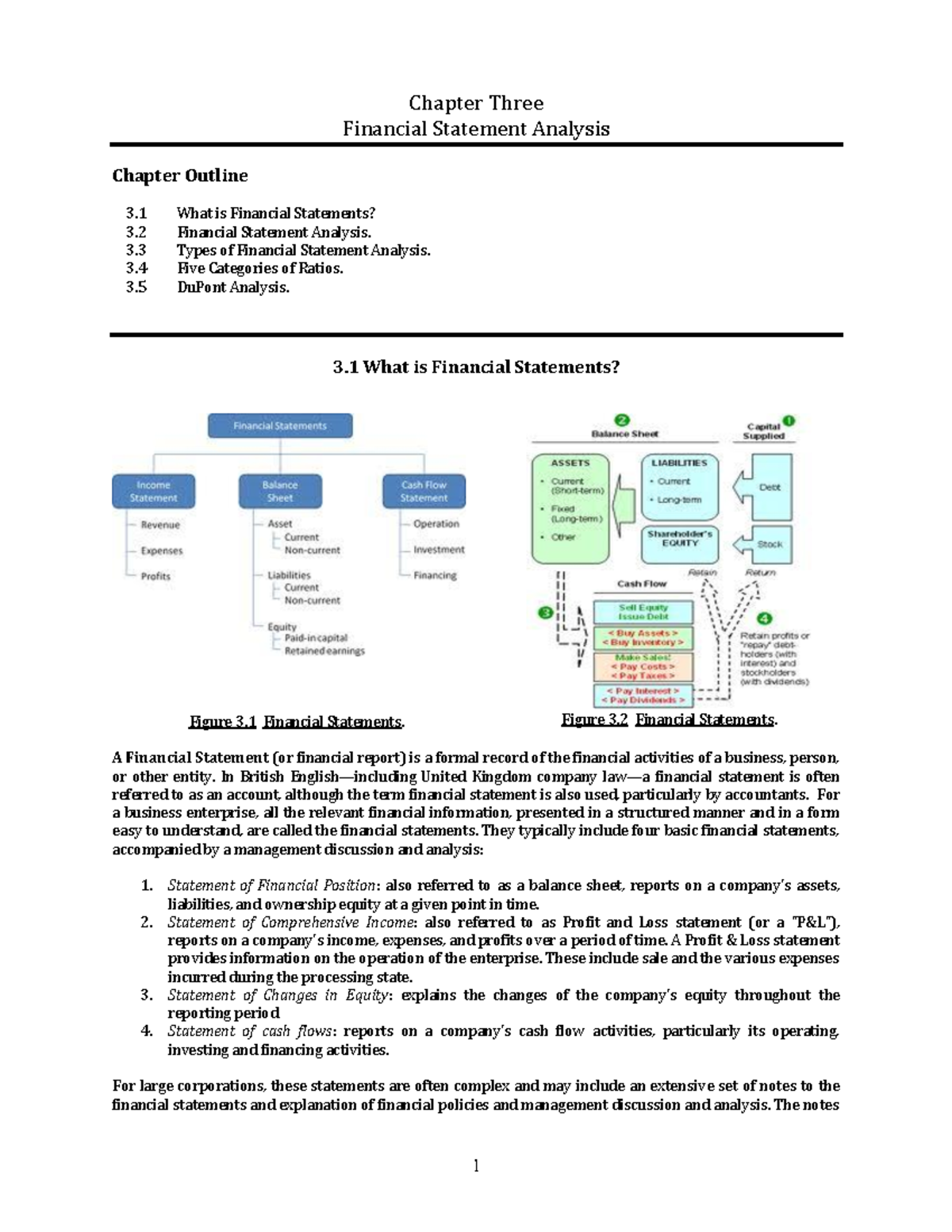 Chapter-03 Financial Statement Analysis - Chapter Three Financial Statement Analysis Chapter ...