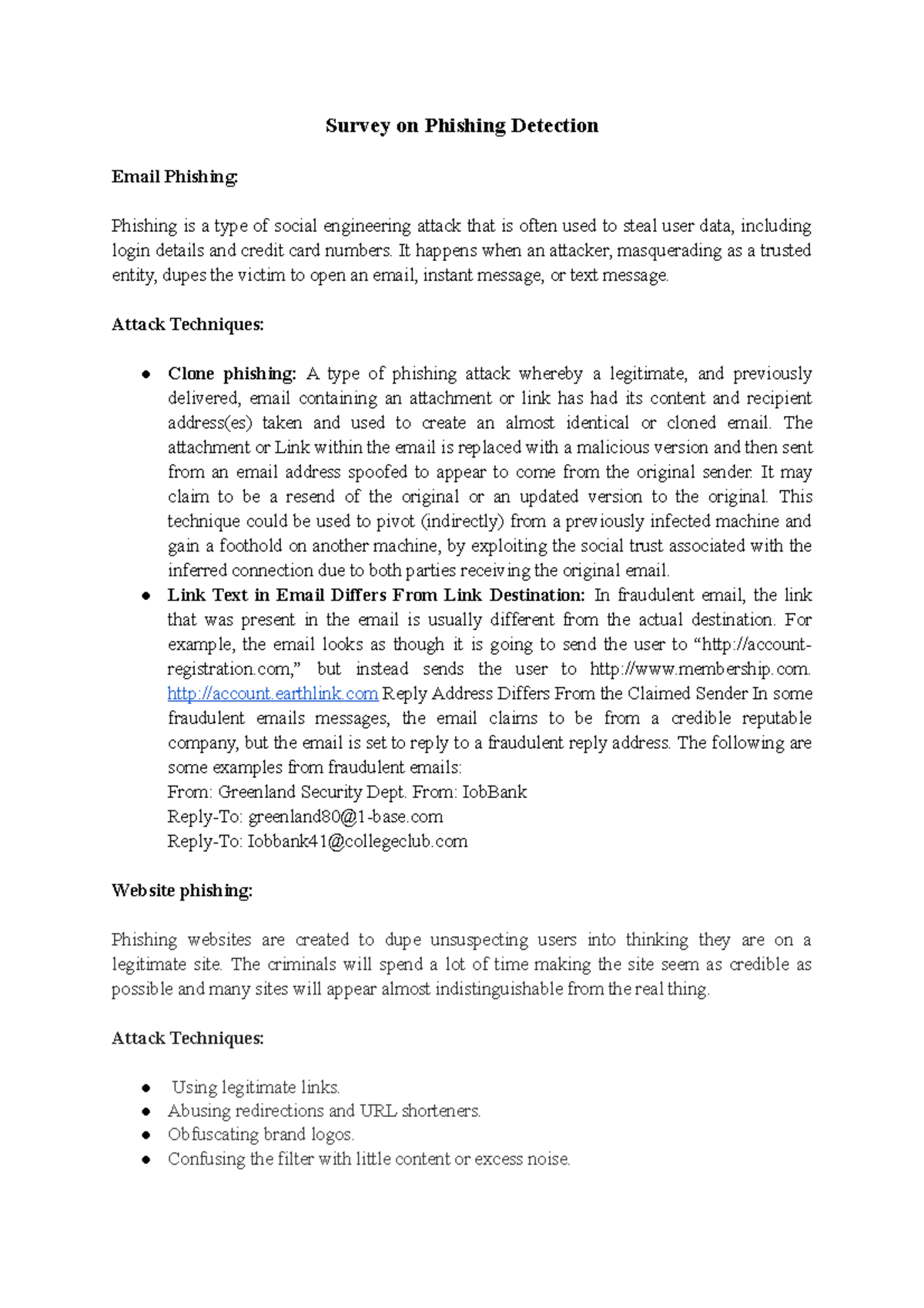 Survey on phishing attacks - Survey on Phishing Detection Email ...