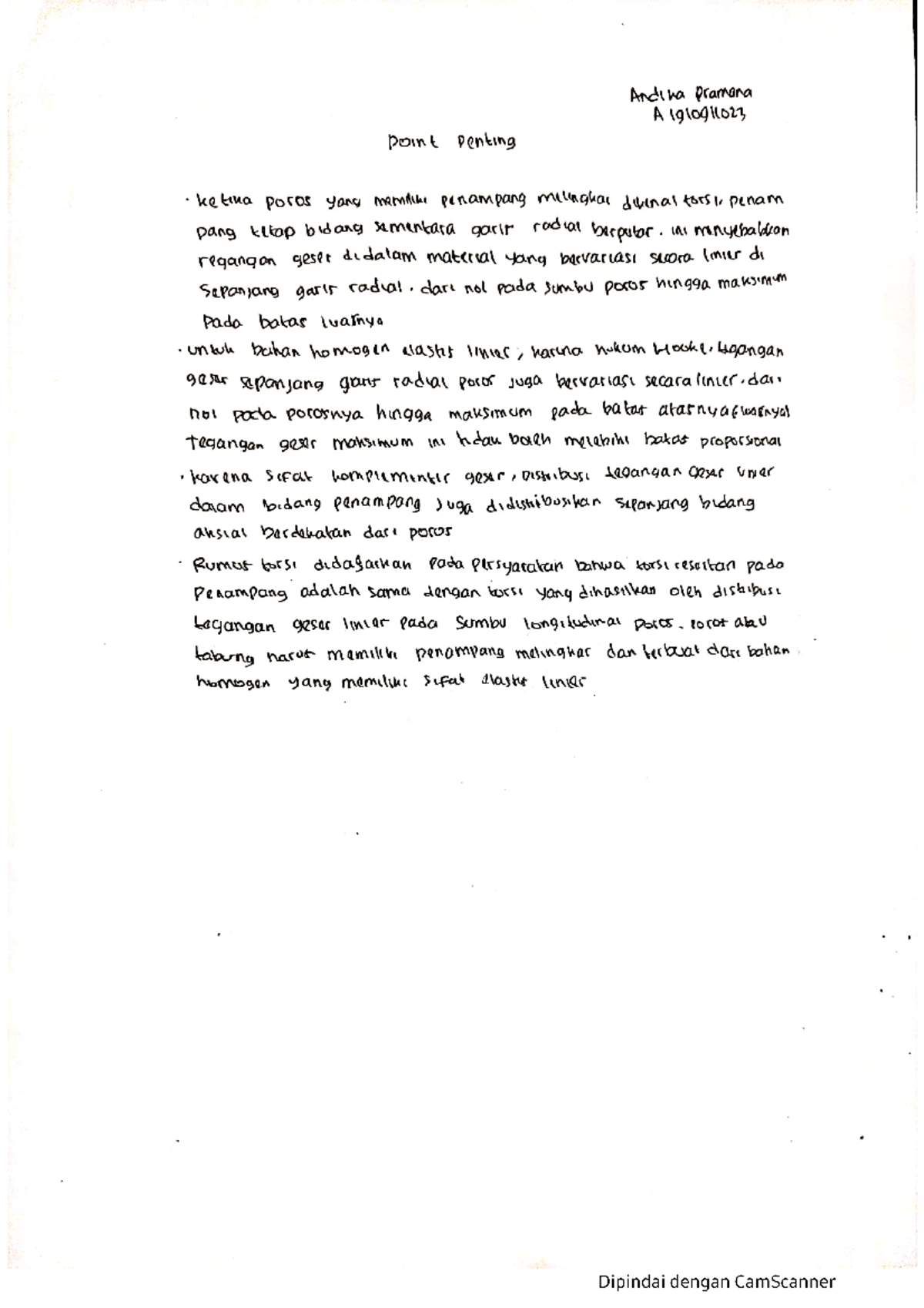 Point Penting Tegangan Geser DAN Torsi - dinamika partikel - Studocu