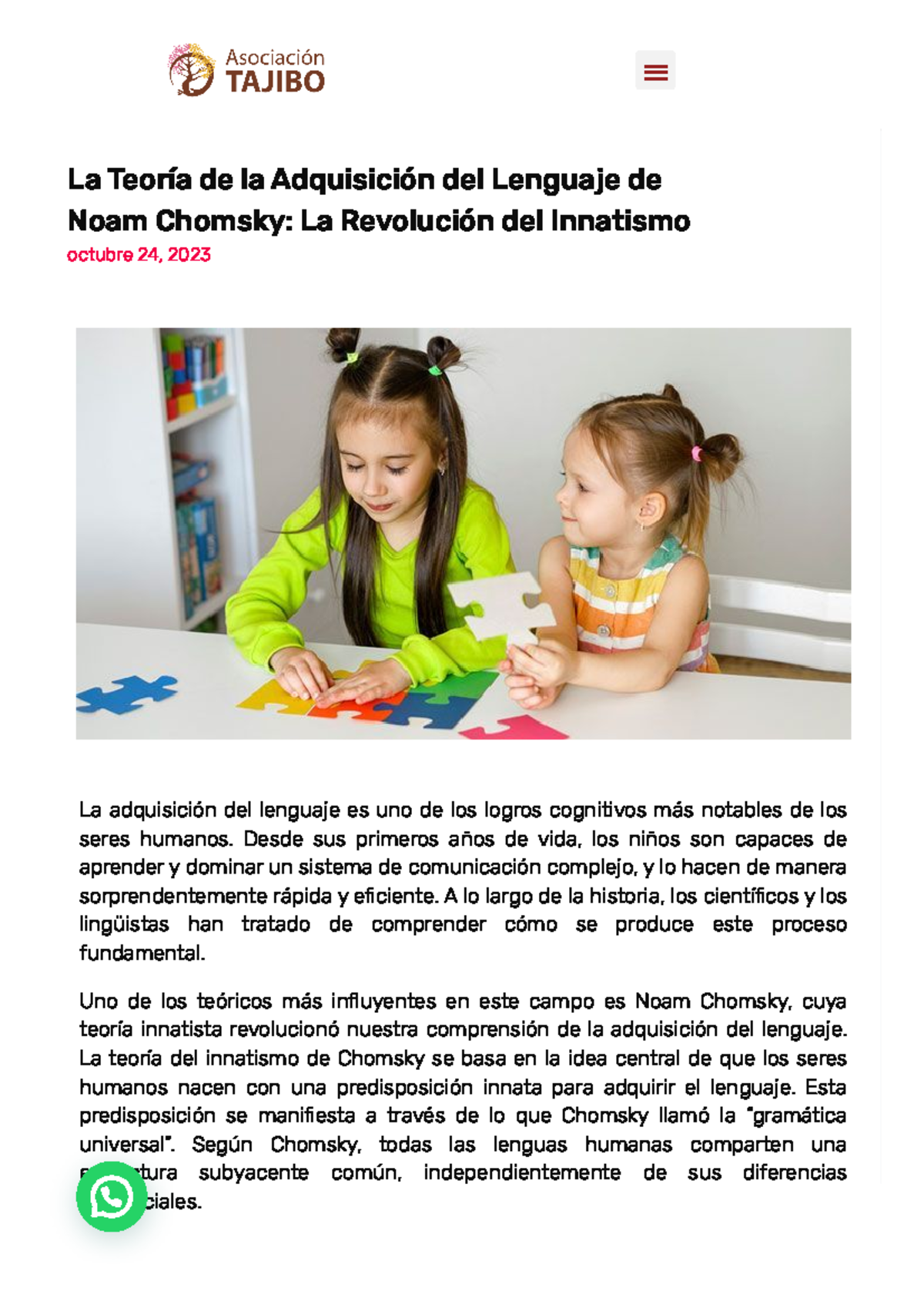 La Teoría de la Adquisición del Lenguaje de Noam Chomsky La Revolución ...