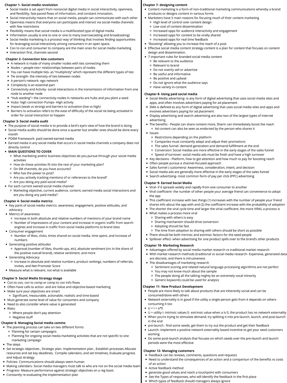 386 cheat sheet final - Social media is set apart from nonsocial ...