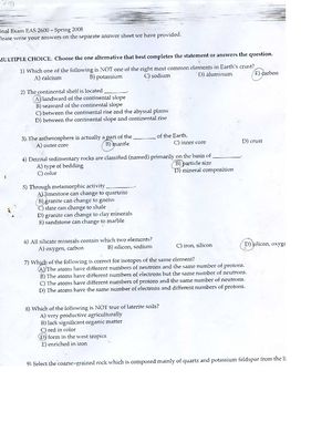 Fall 2011 Exam 1 - Exam Solutions - EAS 2600 Exam 1 Answer Sheet Name ...