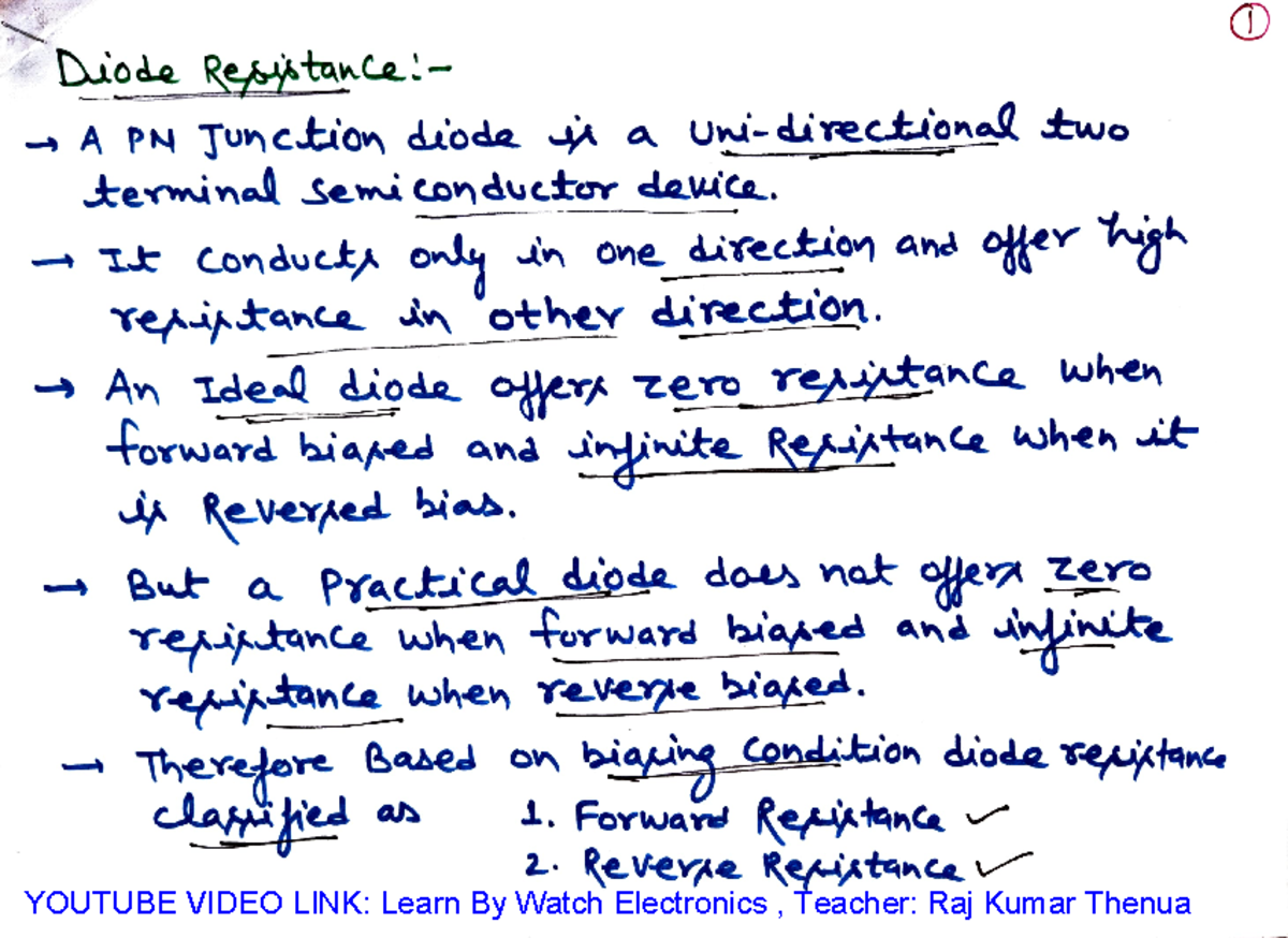 Diode Resistance - ddd - Duode ResitanCa A A PN Tunetion diode A a Uni ...