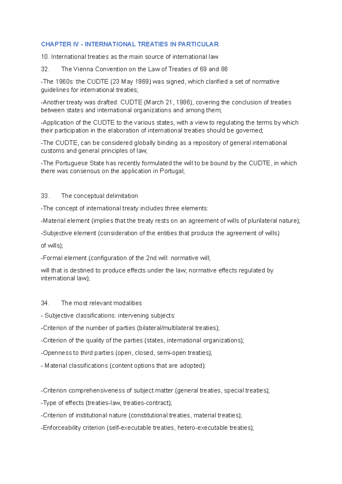 Chapter Iv 4 Summaries International Law Chapter Iv International