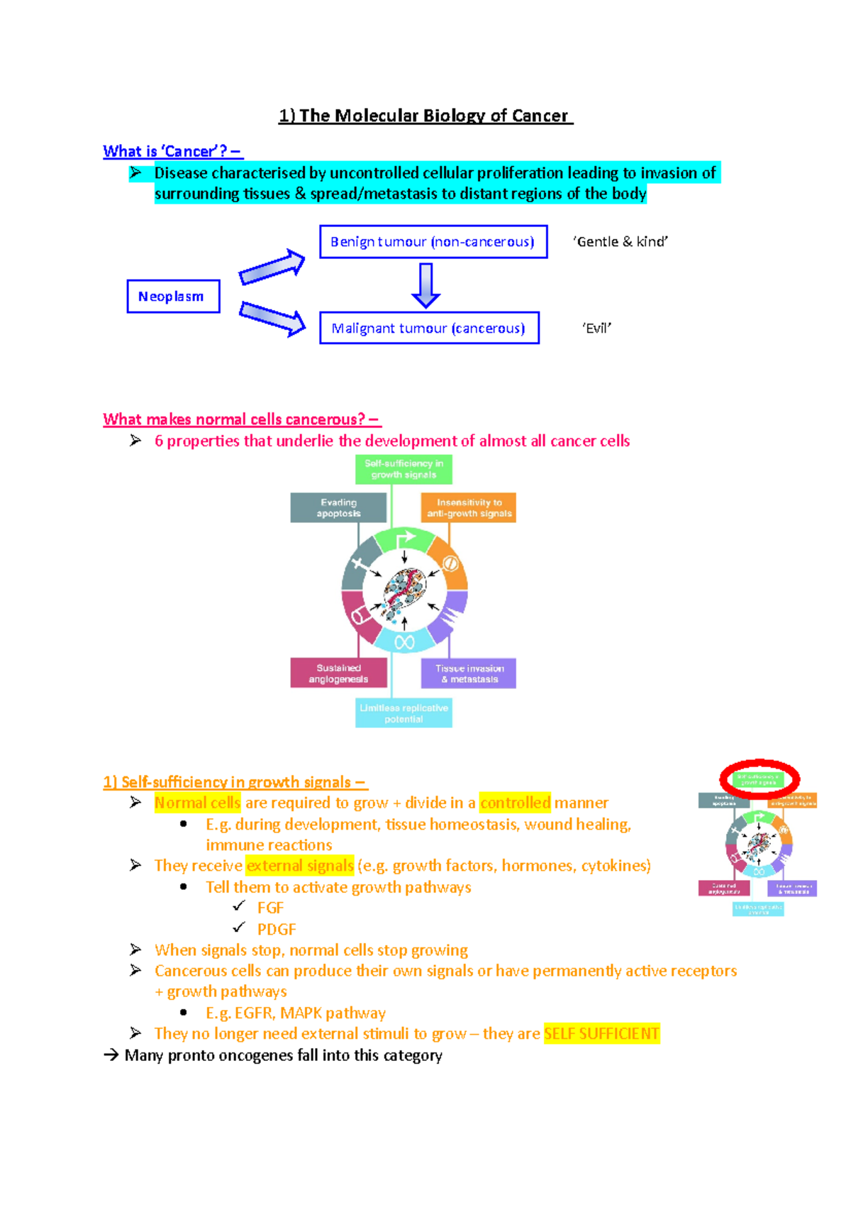 1) The Molecular Biology of Cancer - BB3204 - Brunel University - Studocu