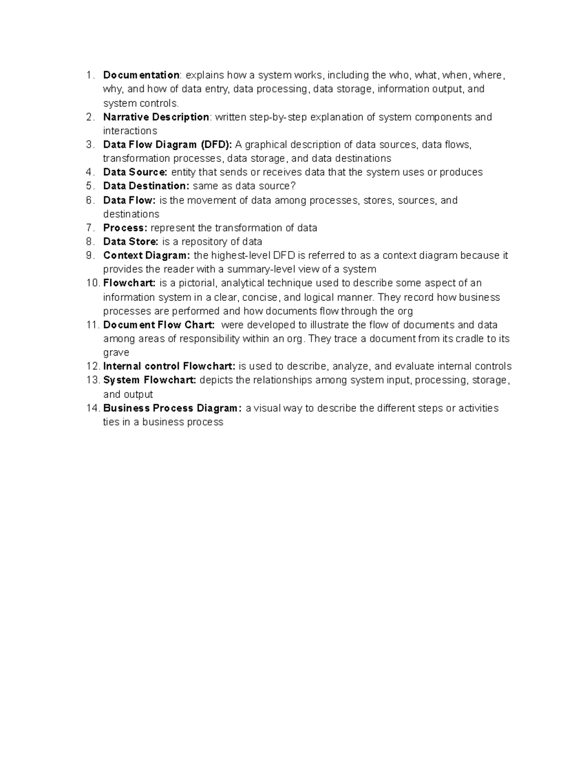 Ais Chapter 3 Key Terms Summary Accounting Information Systems