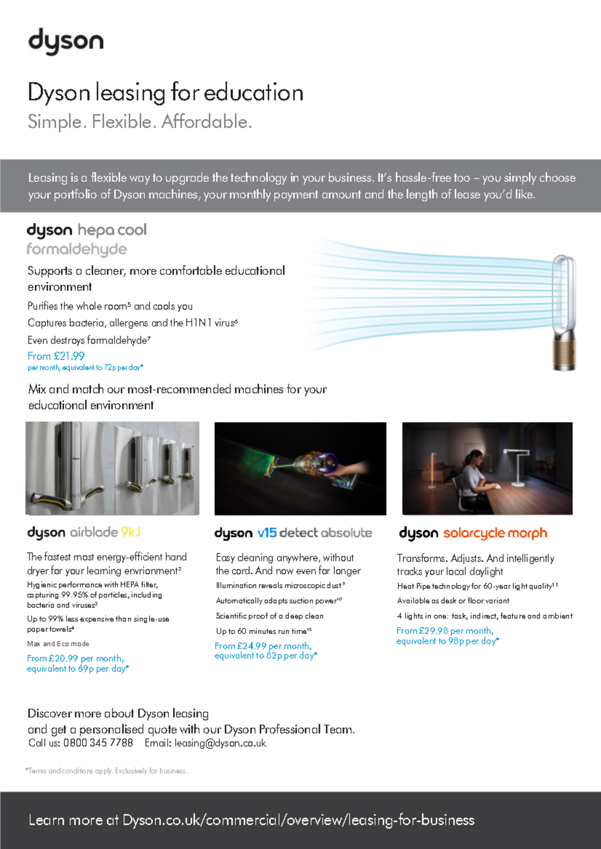 Education-brochure - Dyson research - Dyson leasing for education ...