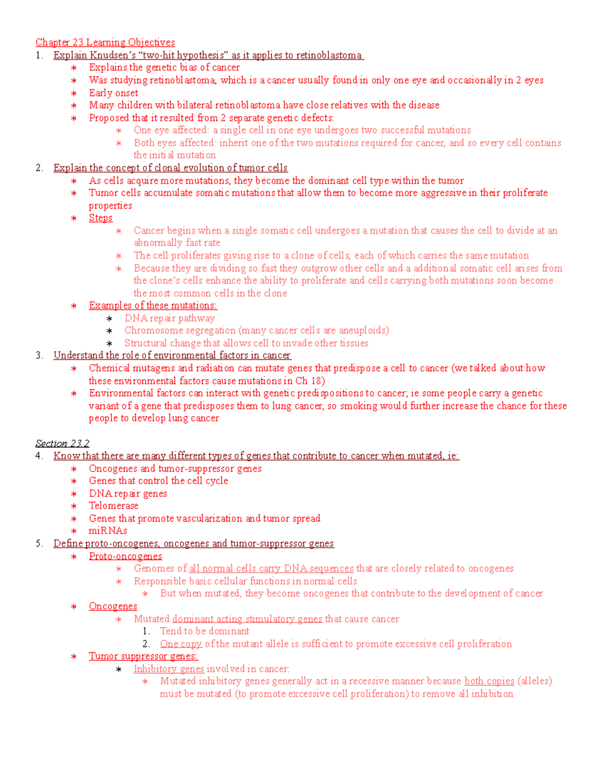 Ch 23: Complete lecture, powerpoint, and book notes - Chapter 23 ...