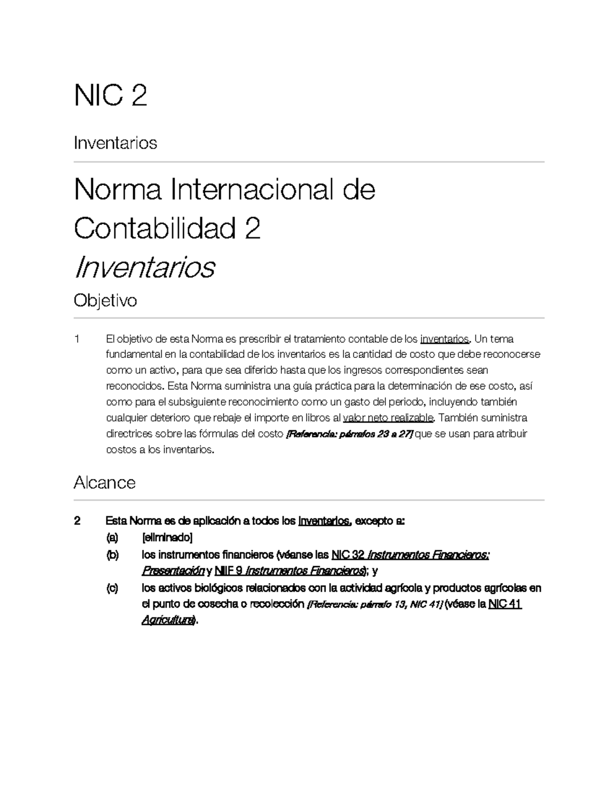 NIC 2 inventarios 4 - NIC - NIC 2 Inventarios Norma Internacional de ...