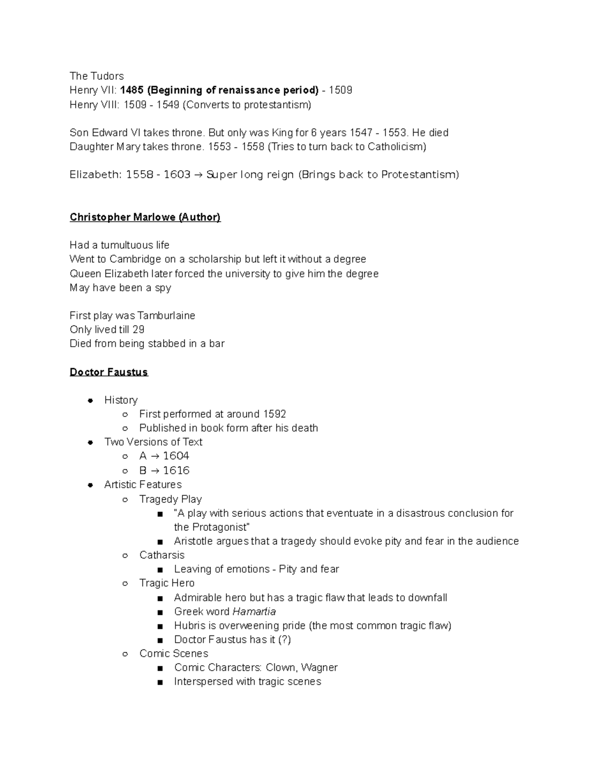 Doctor Faustus - Dr. Regulus Allen - The Tudors Henry VII: 1485 ...