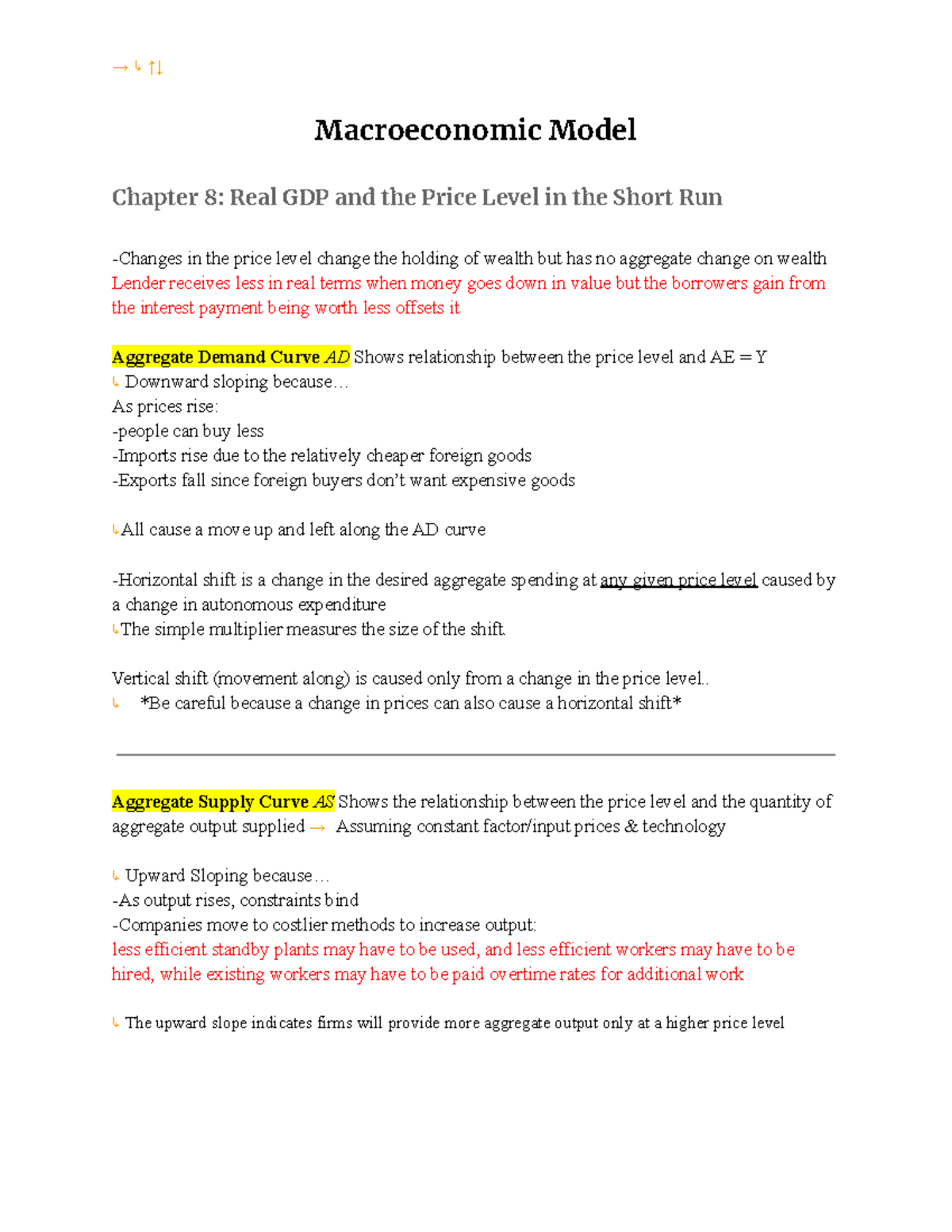 P2 The Macroeconomic Model - Macroeconomic Model Chapter 8: Real GDP ...