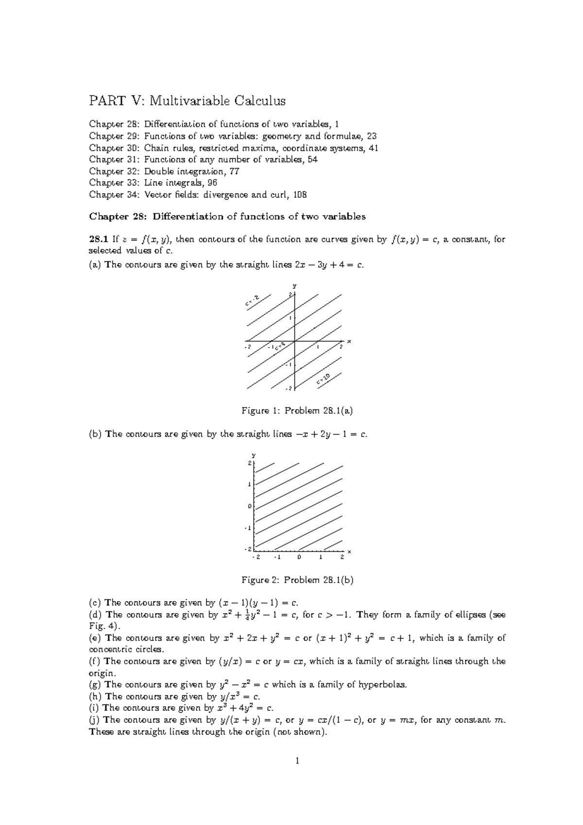Lecture material (11) - PART V: Multivariable Calculus Chapter 28 ...