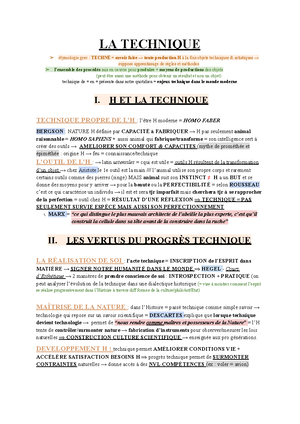 LE Travail - fiche de révision bac de philo - LE TRAVAIL étymologie latine : TRIPALIUM (trois ...