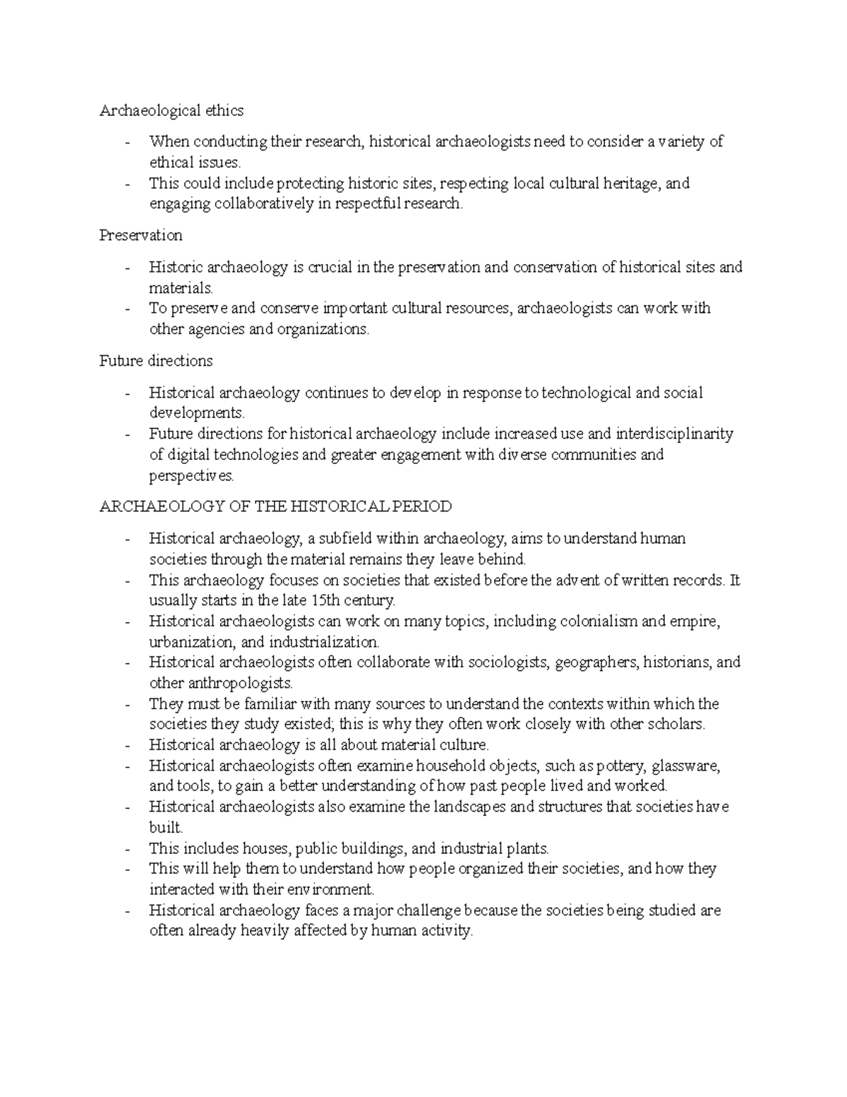 ANT 100 Notes 9 - Biological anthropology and archeology. Biological ...