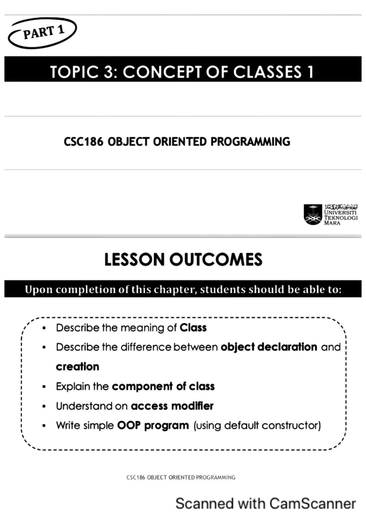 186 Chapter 3 - lecture notes that will help you understand 186 in more ...