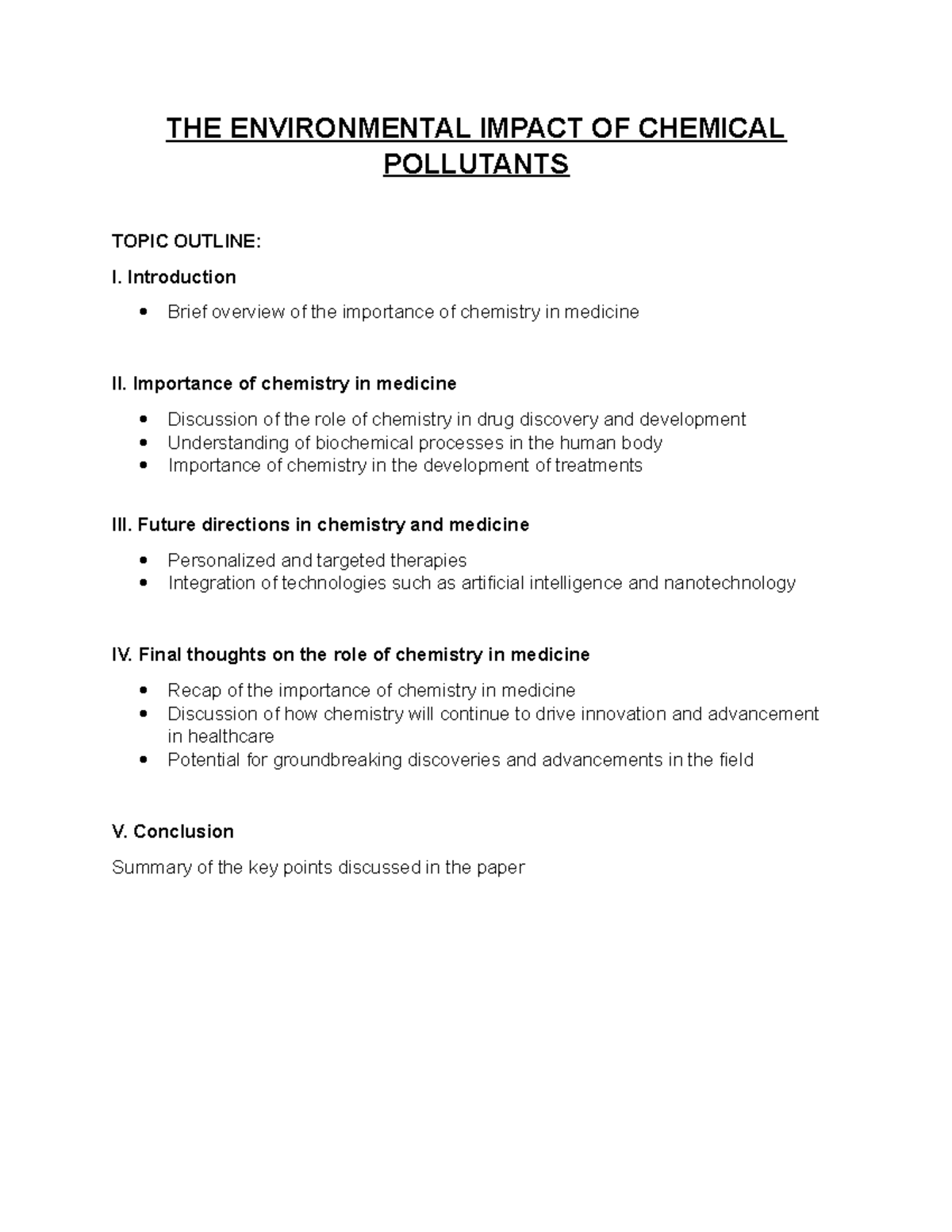 The Environmental Impact of Chemical Pollutants - THE ENVIRONMENTAL ...