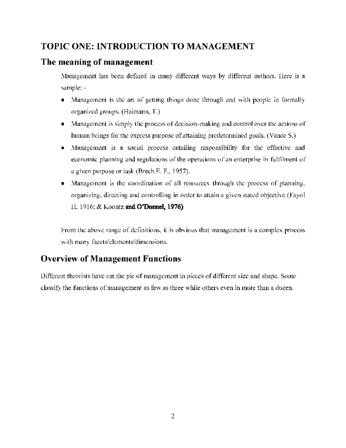 Management notes - Practice of management - Studocu