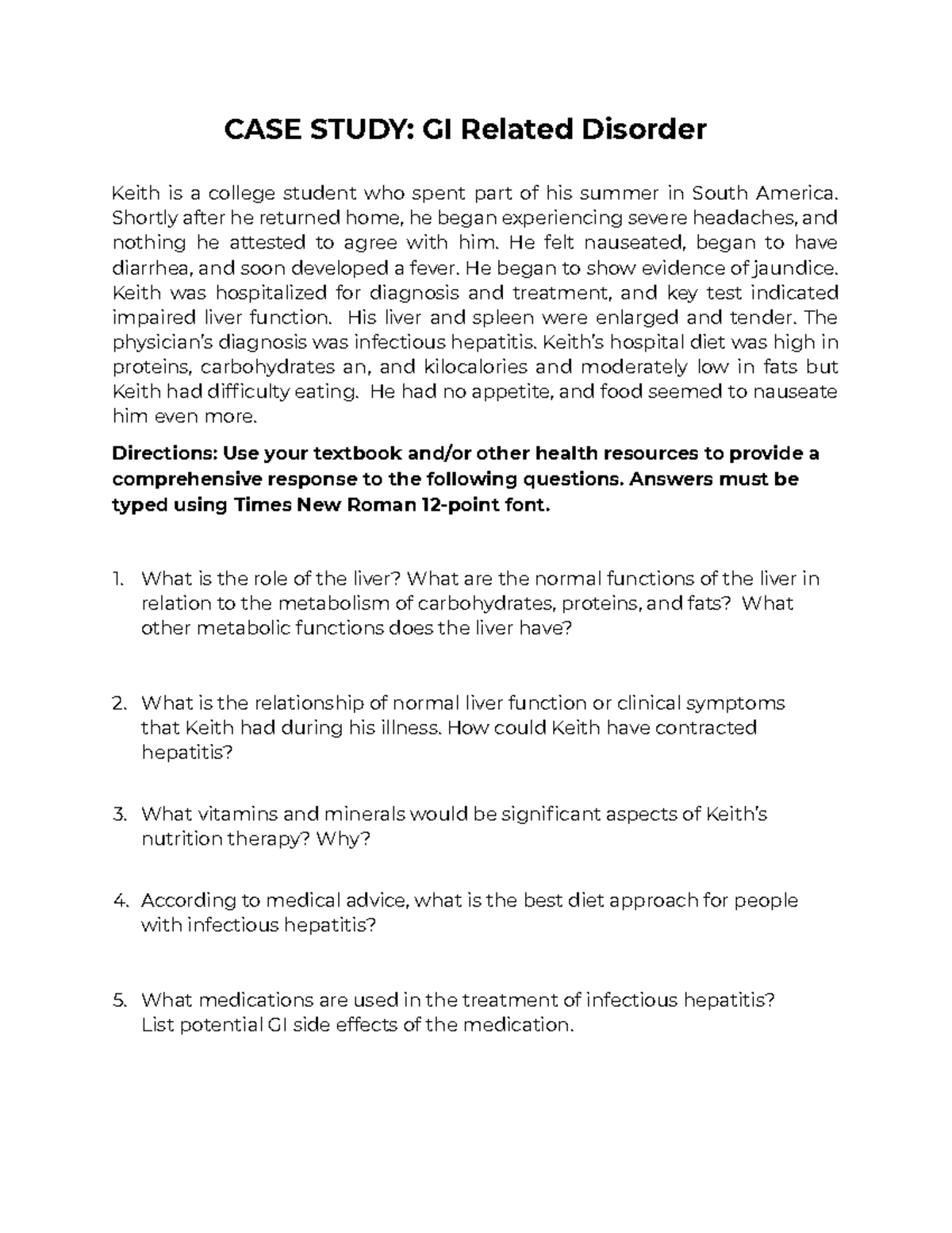 GI Case Study FCSC 332 - homework assignment - CASE STUDY: GI Related ...