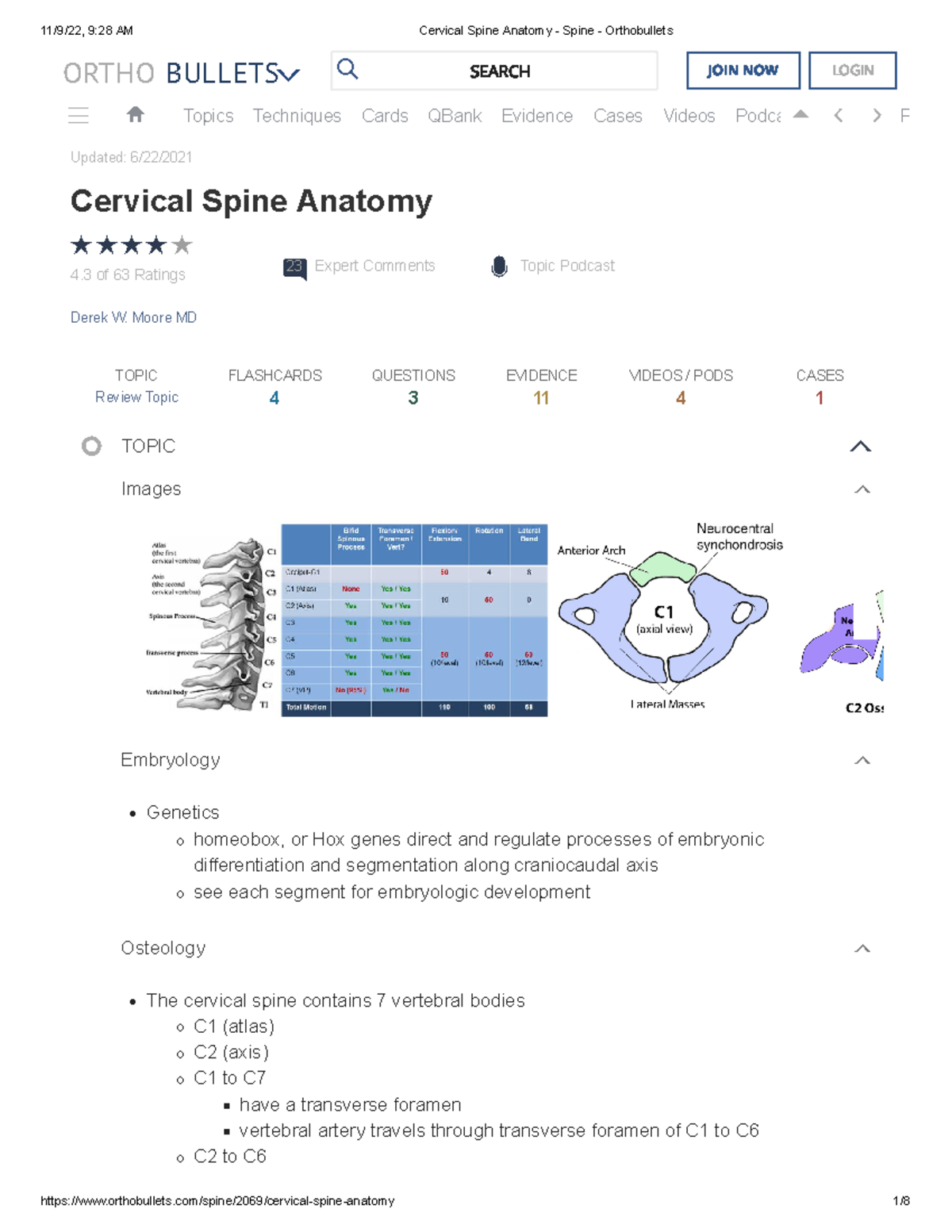 Cervical Spine Anatomy - Spine - Orthobullets - SPINE Updated: 6/22 ...