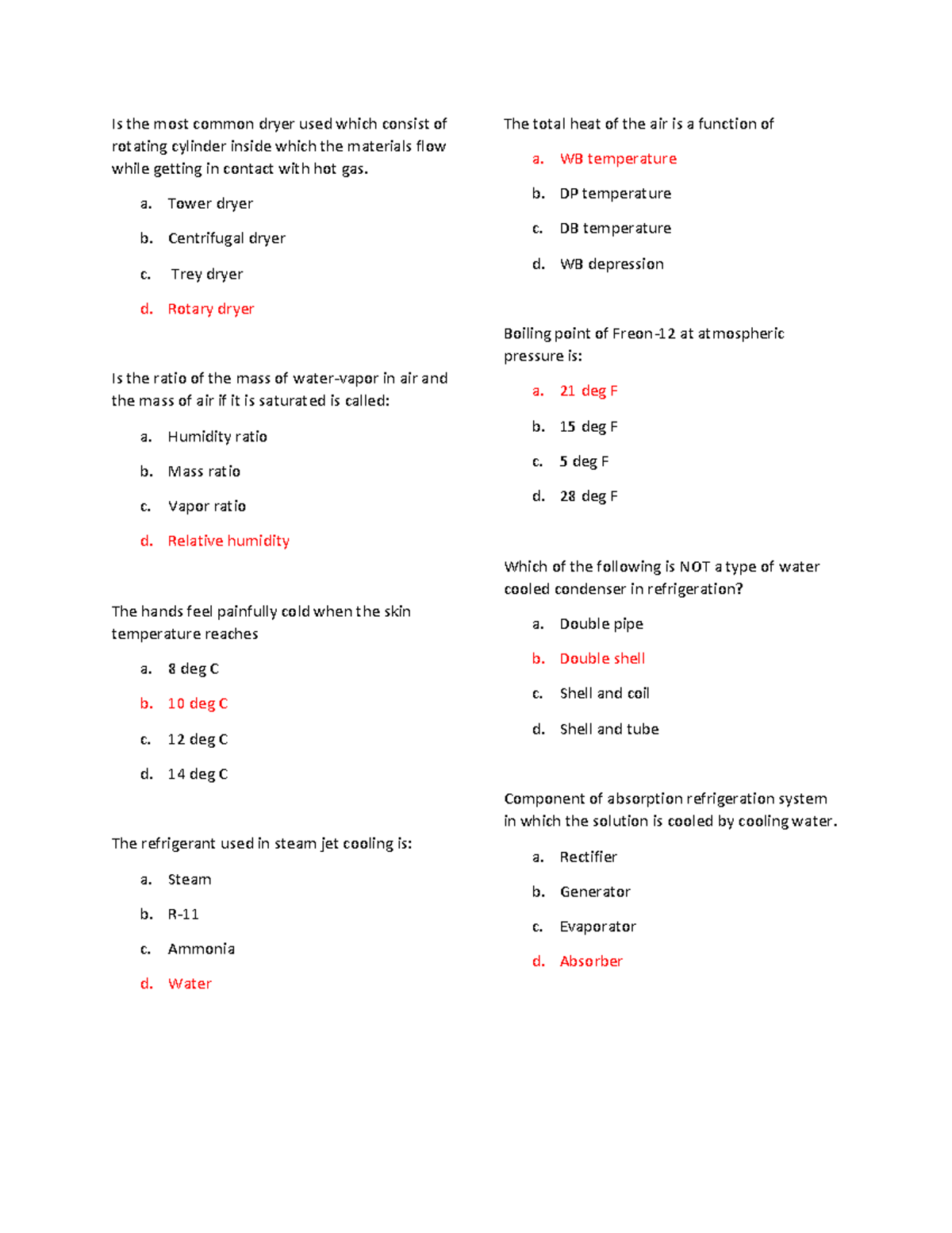 PIPE Terms 1 4 - Pipe term from 1 to 4 - Is the most common dryer used ...