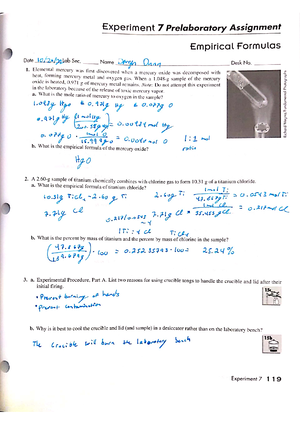 Experiment 1 - Pre-lab assignment - CHEM 024 - CamScanner CamScanner ...