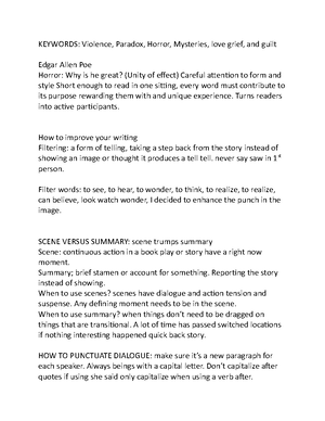 Elements of Storytelling Notes - THE FIVE MAJOR ELEMENTS OF ...