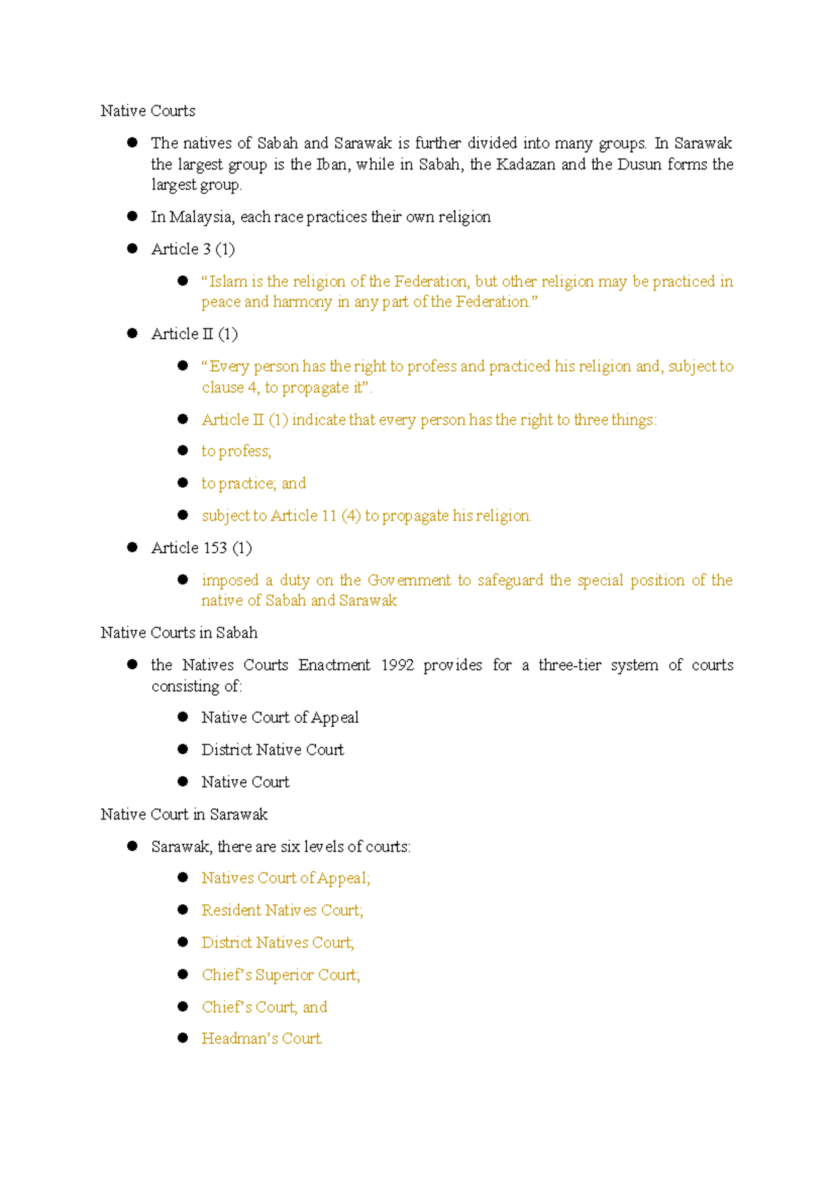 Native Courts - Native Courts The natives of Sabah and Sarawak is ...