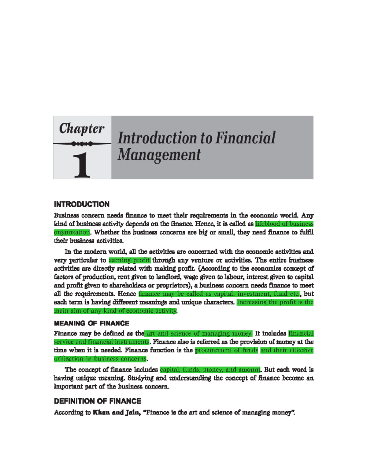 Week 1 Handout (Intro to Financial Management) - Business Finance - Studocu