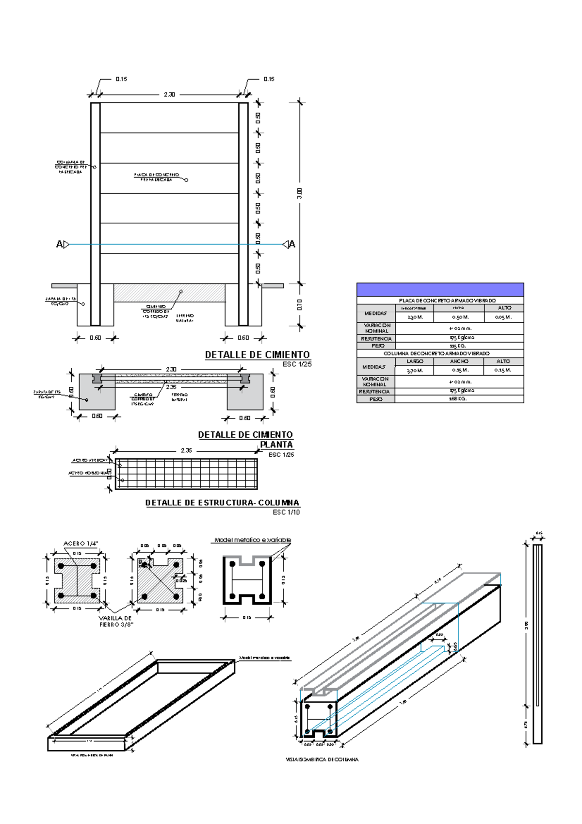 Sistema Poste Placa Nuevo - COLUMNA DE CONCRETO PRE FABRICADA PLACA DE ...