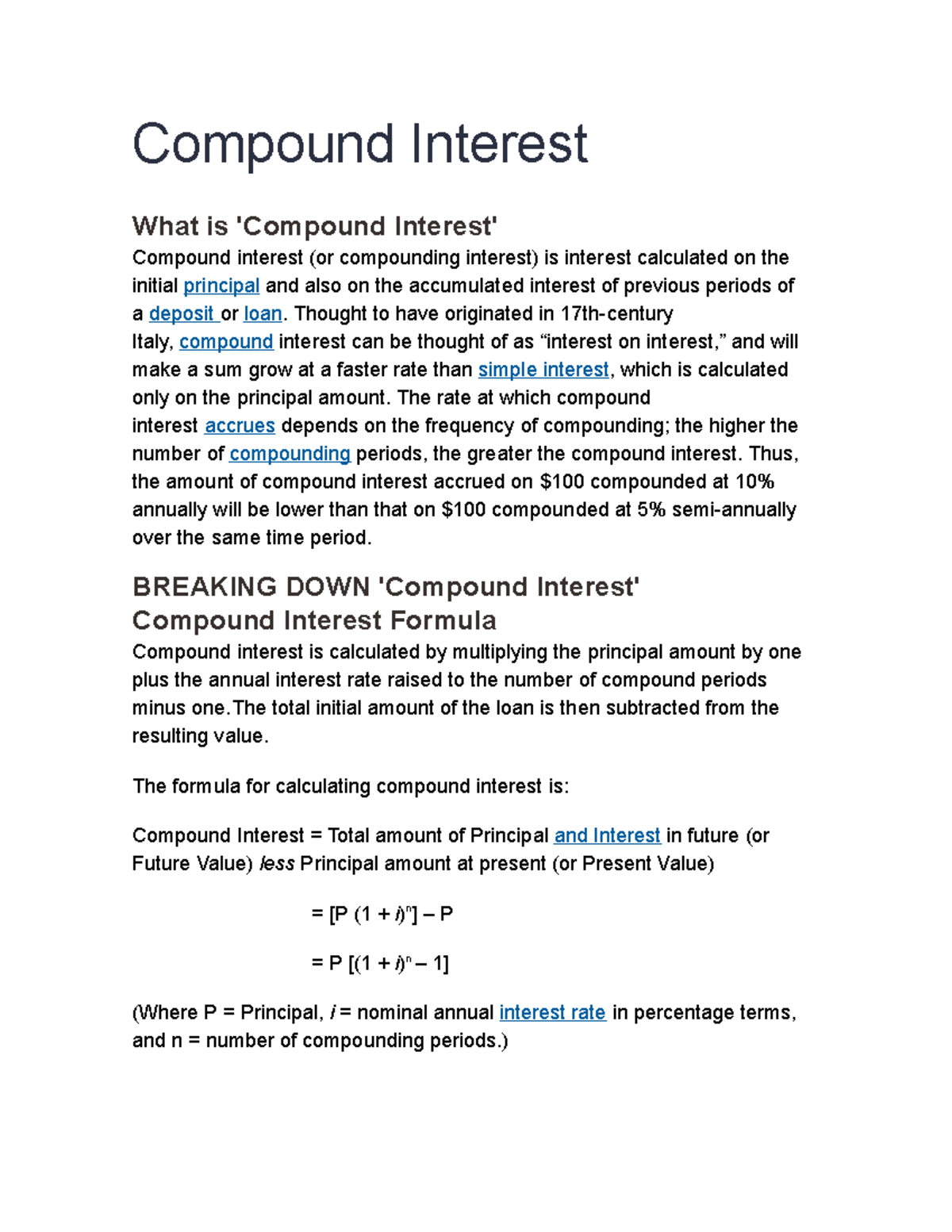Compound Interest What is Compound Inter - Compound Interest What is ...