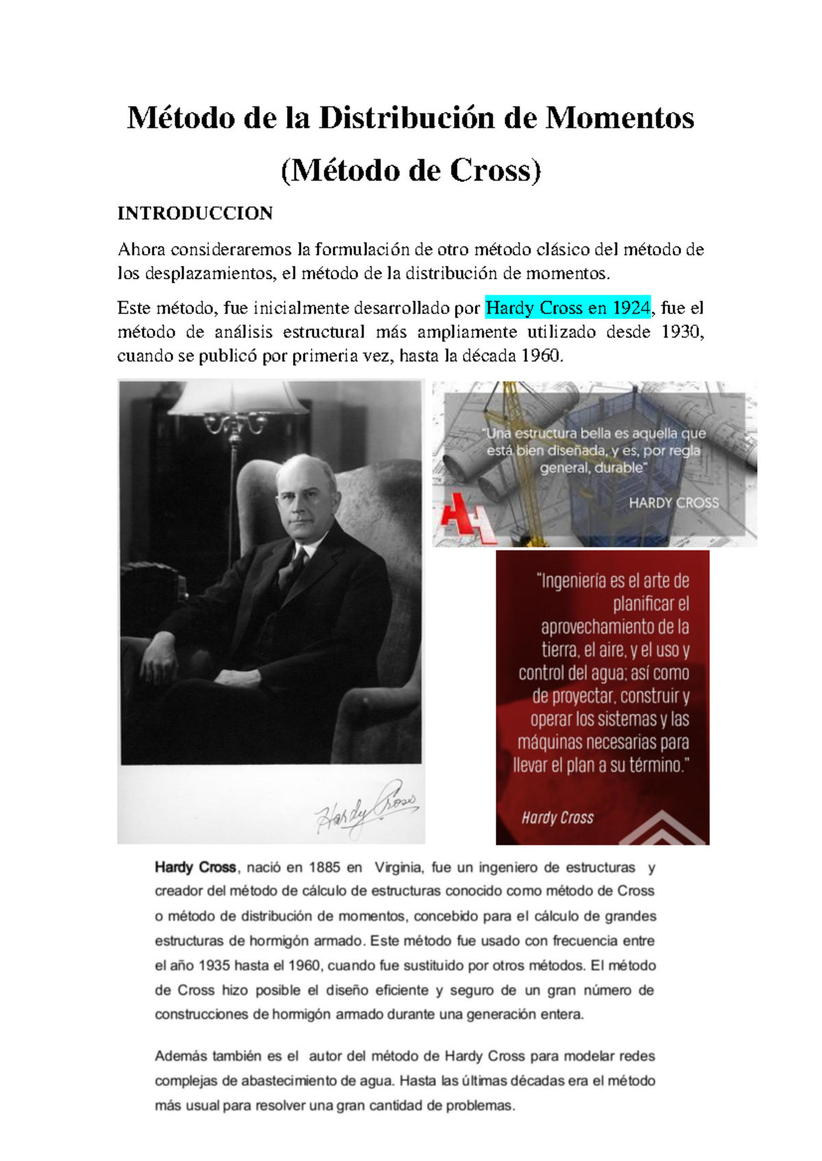 14. Método de Cross - material de apoyo - Método de la Distribución de ...