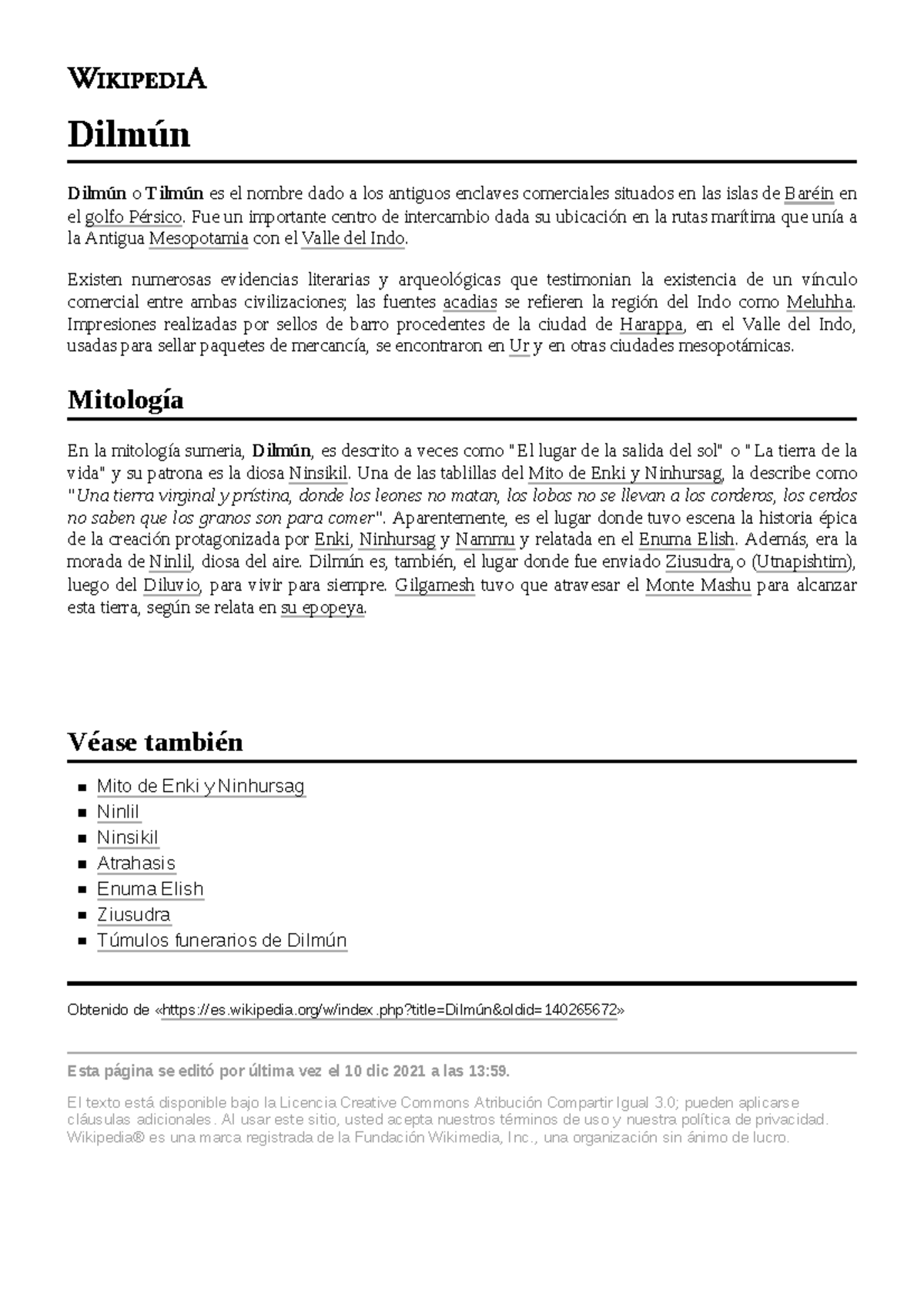 Dilmún - asas - Dilmún Dilmún o Tilmún es el nombre dado a los antiguos ...