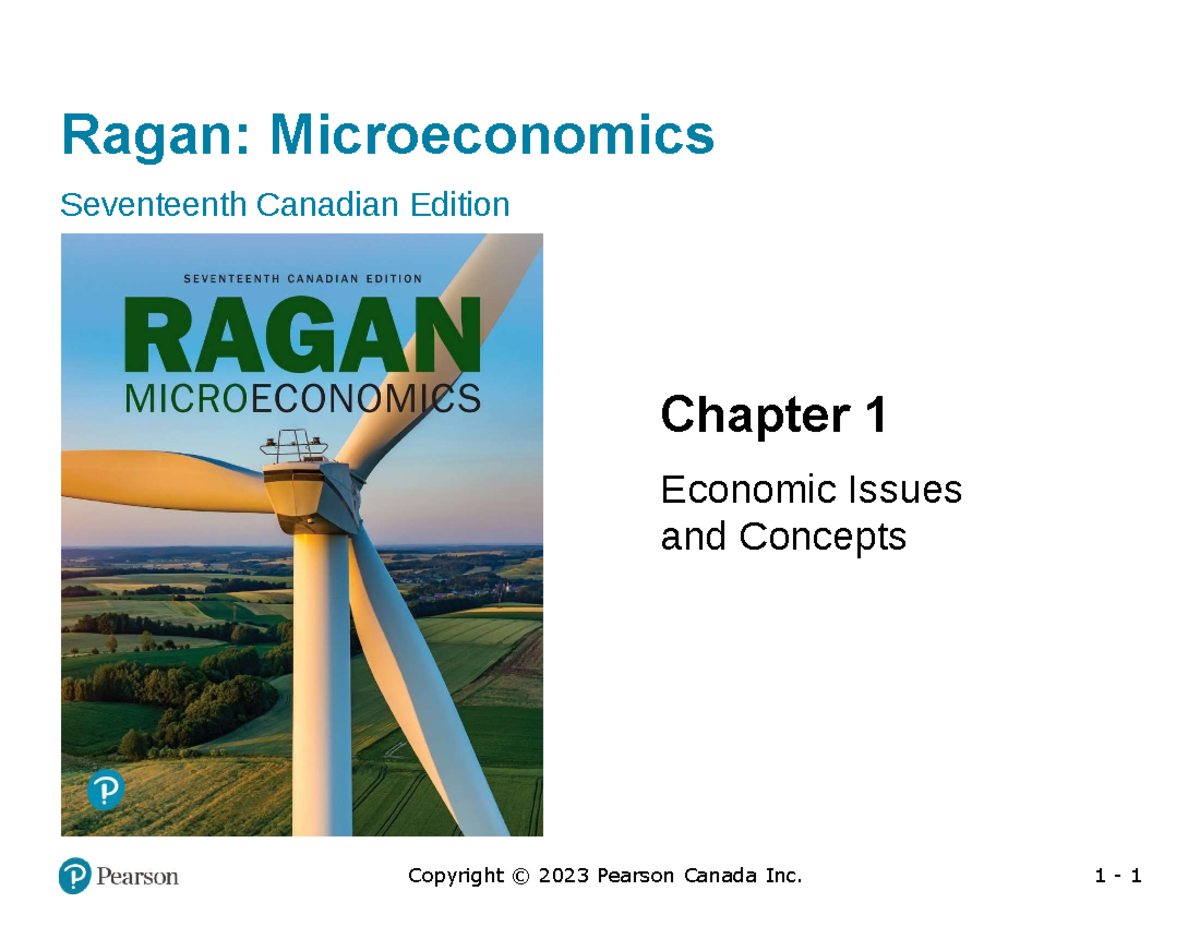 ECON 201 CHAP 1 - econ 201 chapter 1 - Ragan: Microeconomics ...
