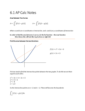 Chapter 7 AP Calc Notes - Integration by Parts ! 𝑢 𝑑𝑣 = 𝑢𝑣 −! 𝑣 𝑑𝑢 This ...