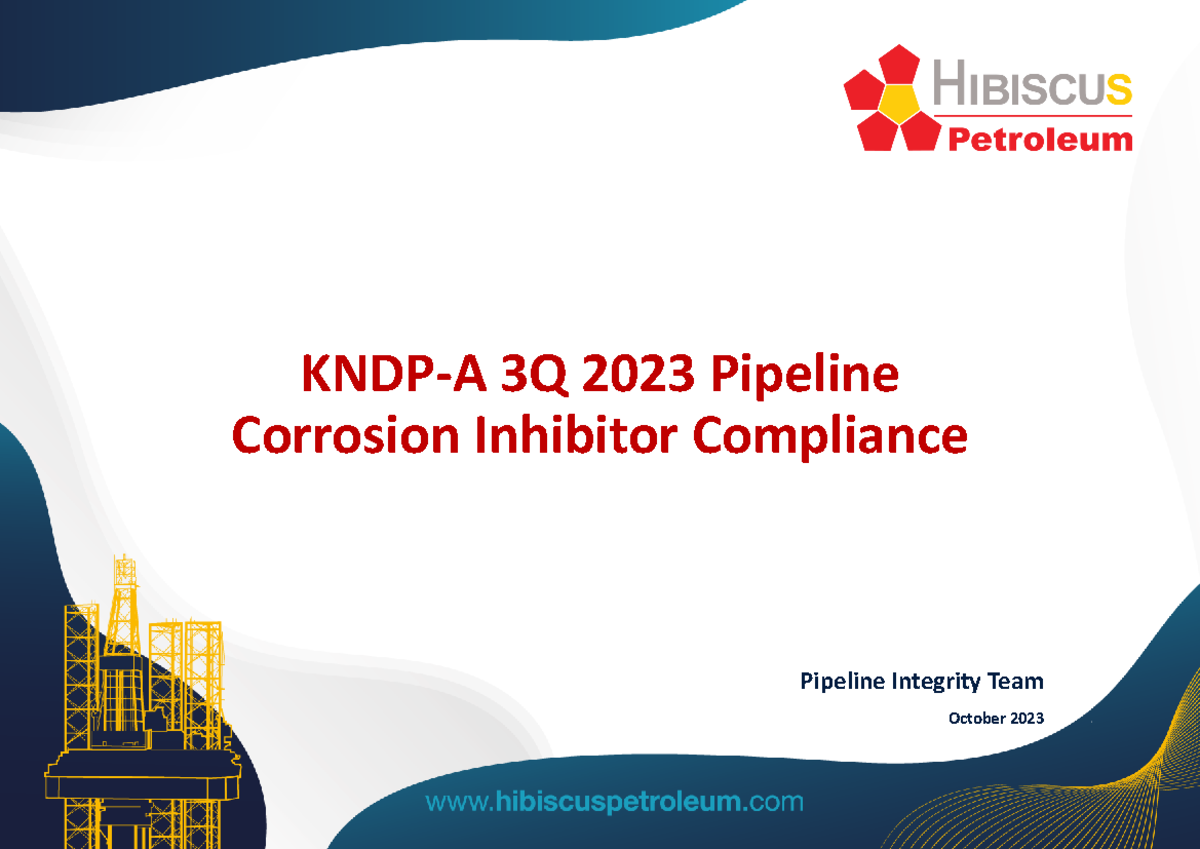 Kndpa 3Q 2023 Pipeline Corrosion Inhibitor Compliance Rev0 - KNDP-A 3Q 2023 Pipeline Corrosion ...