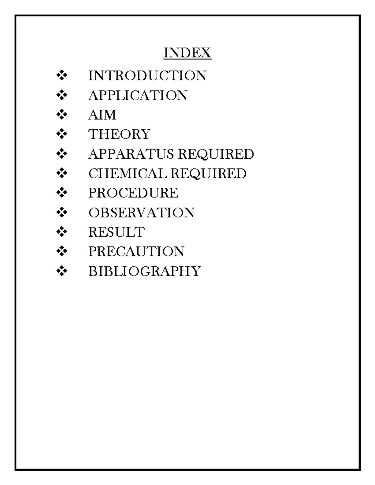 Chemistry seraj final - Good pdf for project - INDEX INTRODUCTION ...