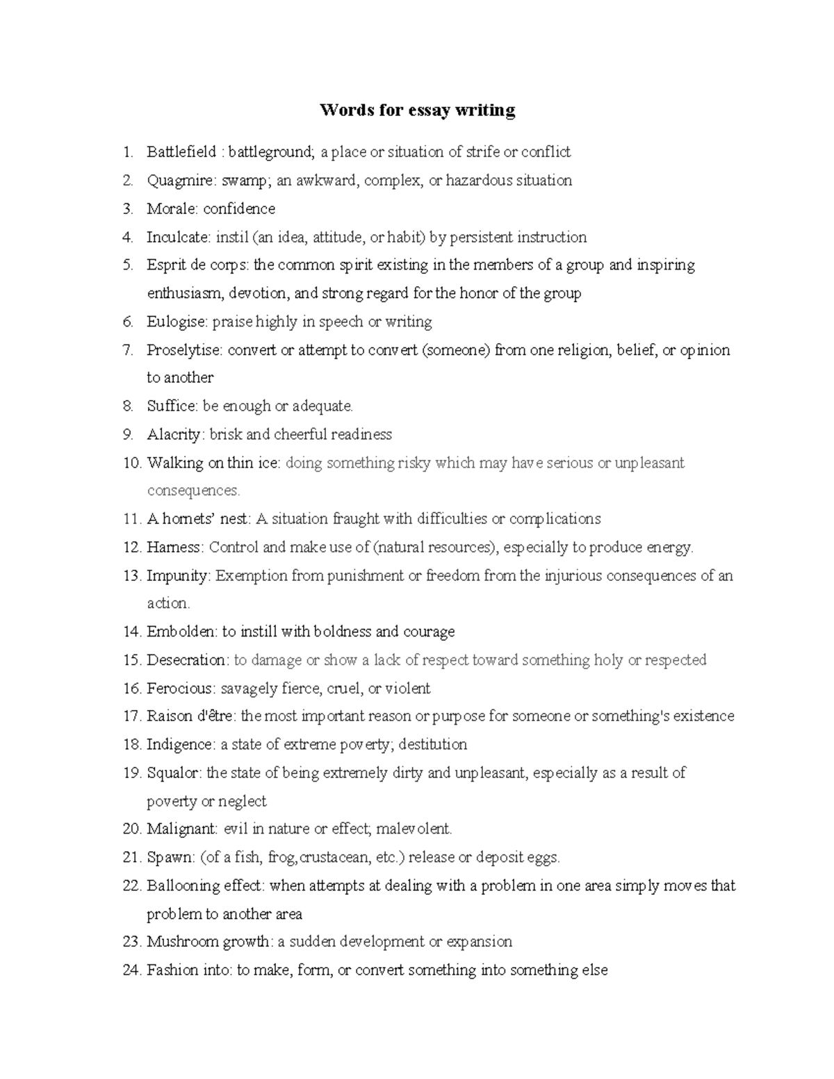 Words for essay writing - Words for essay writing Battlefield ...