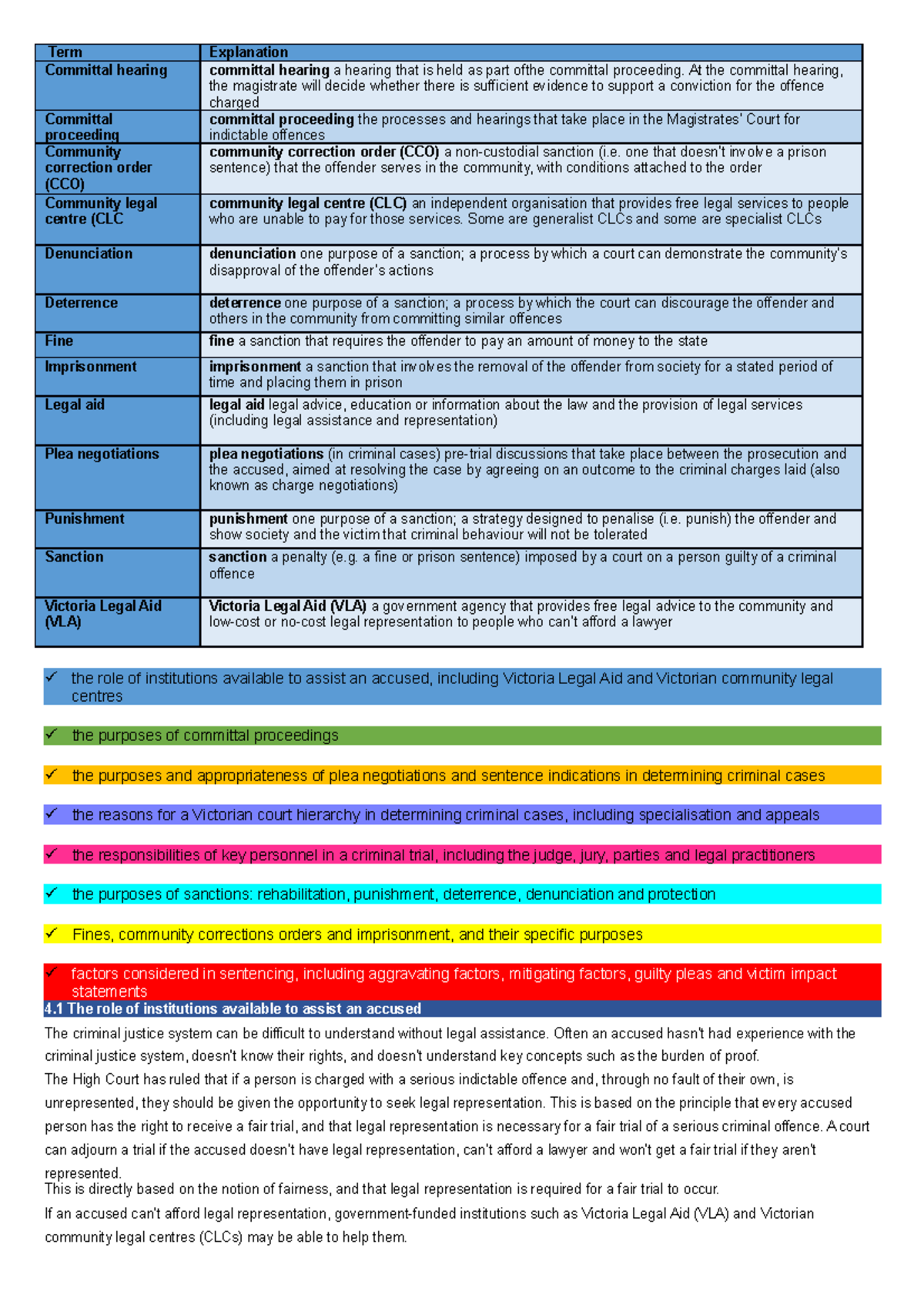 Criminal law proceedings - Term Explanation Committal hearing committal ...