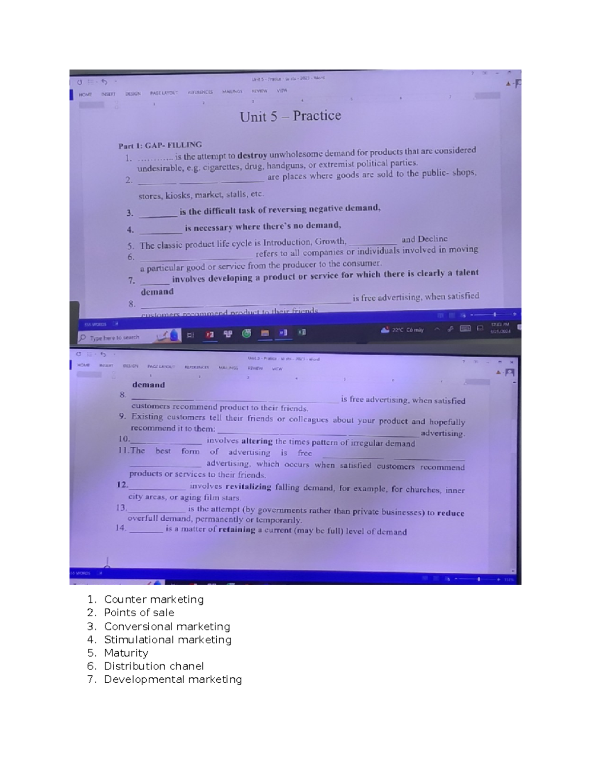Unit 5 - Exercise - Software Engineering - Counter marketing Points of ...