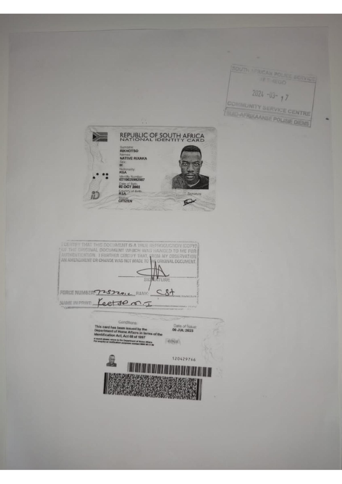 Native ID - SOUTH 2024 17 COMMUNITY SERVICE CENTRE POLISIE DIEMS ...