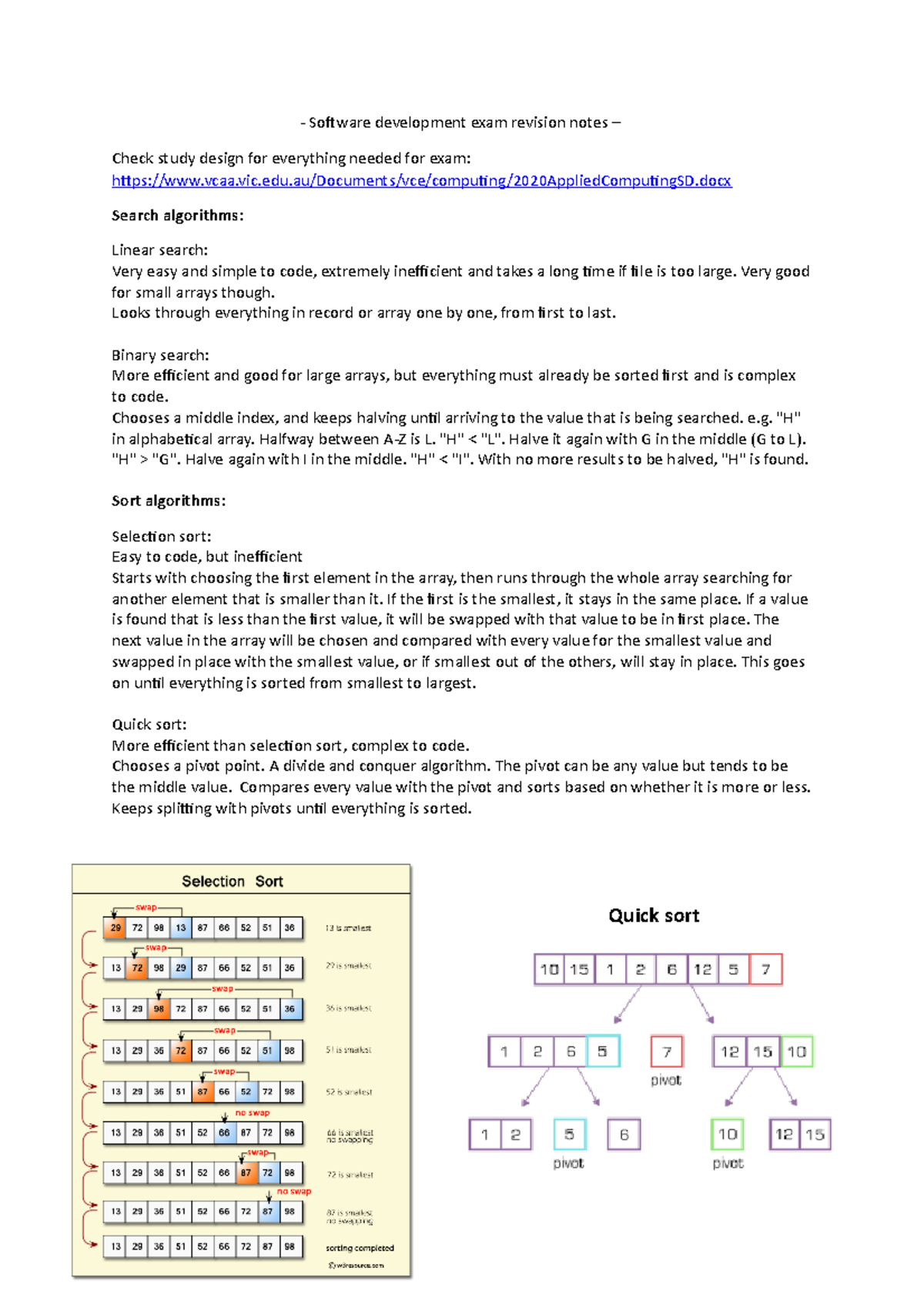 Exam revision notes - vic.edu/Documents/vce/computing ...