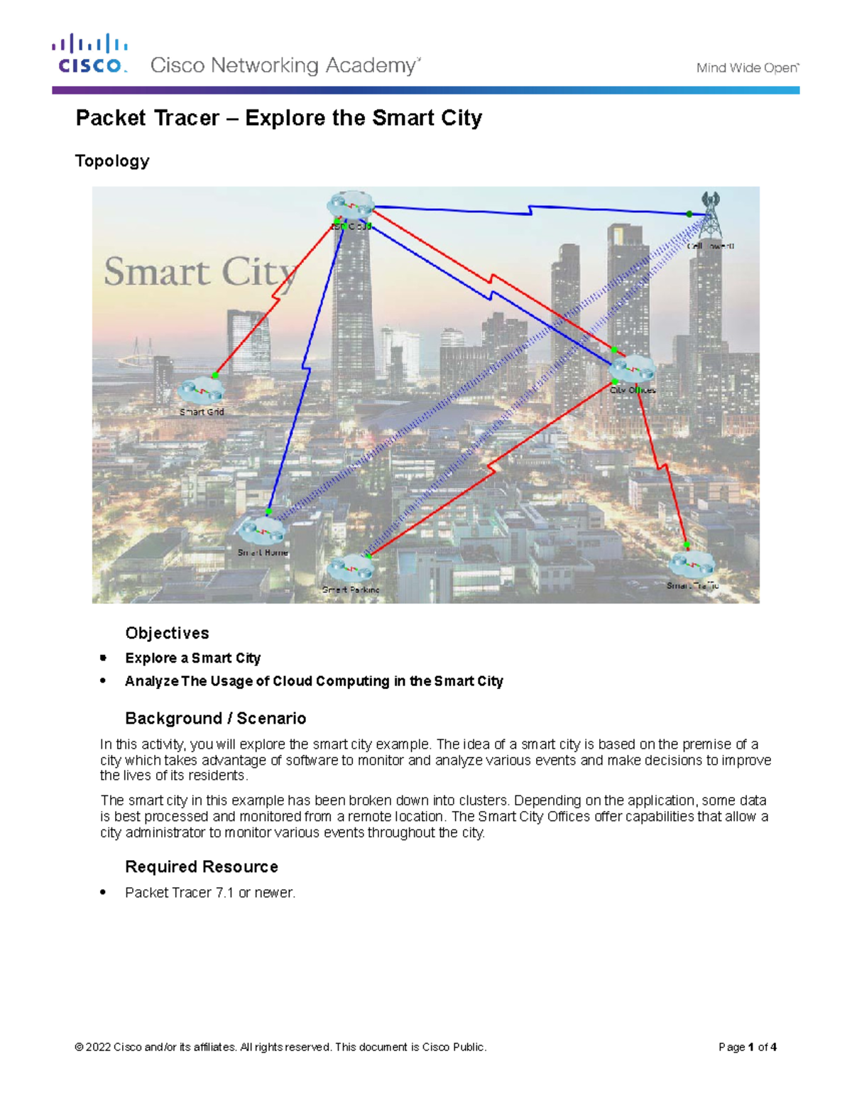 5.3.2.8 Packet Tracer Lab - Explore the Smart City - Packet Tracer ...