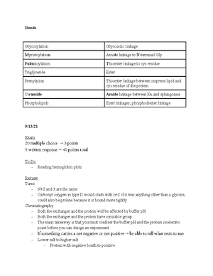 Biochem Class Notes 6-9 - 10/8/ Naming - Prime tells us carbon on the ...