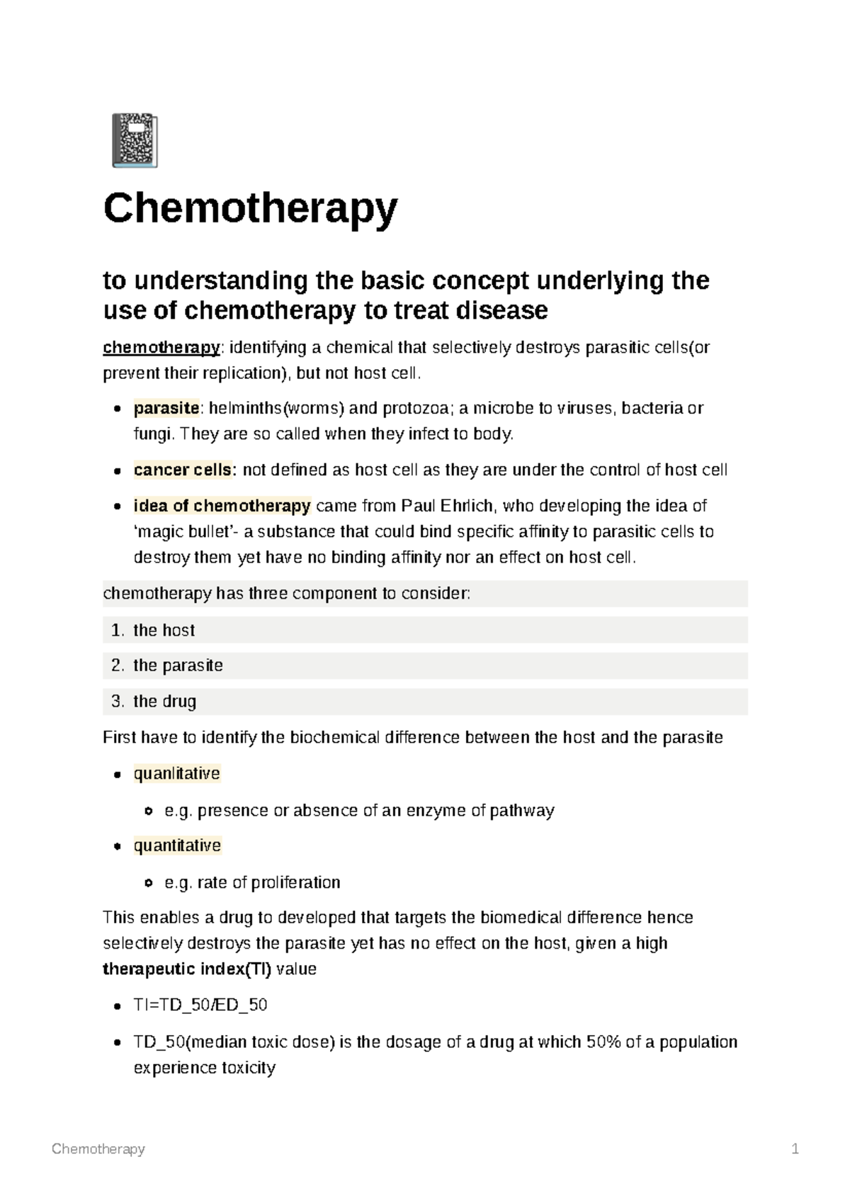PHAR0002 chemotheropy - Á Chemotherapy to understanding the basic ...