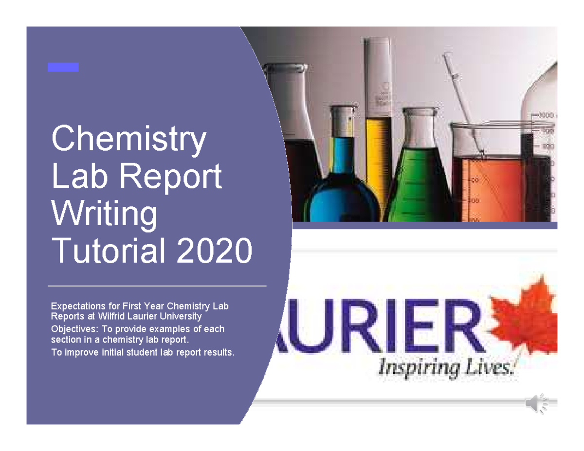 Chemistry Lab Report Writing Tutorial 2020 audio - Chemistry Lab Report ...