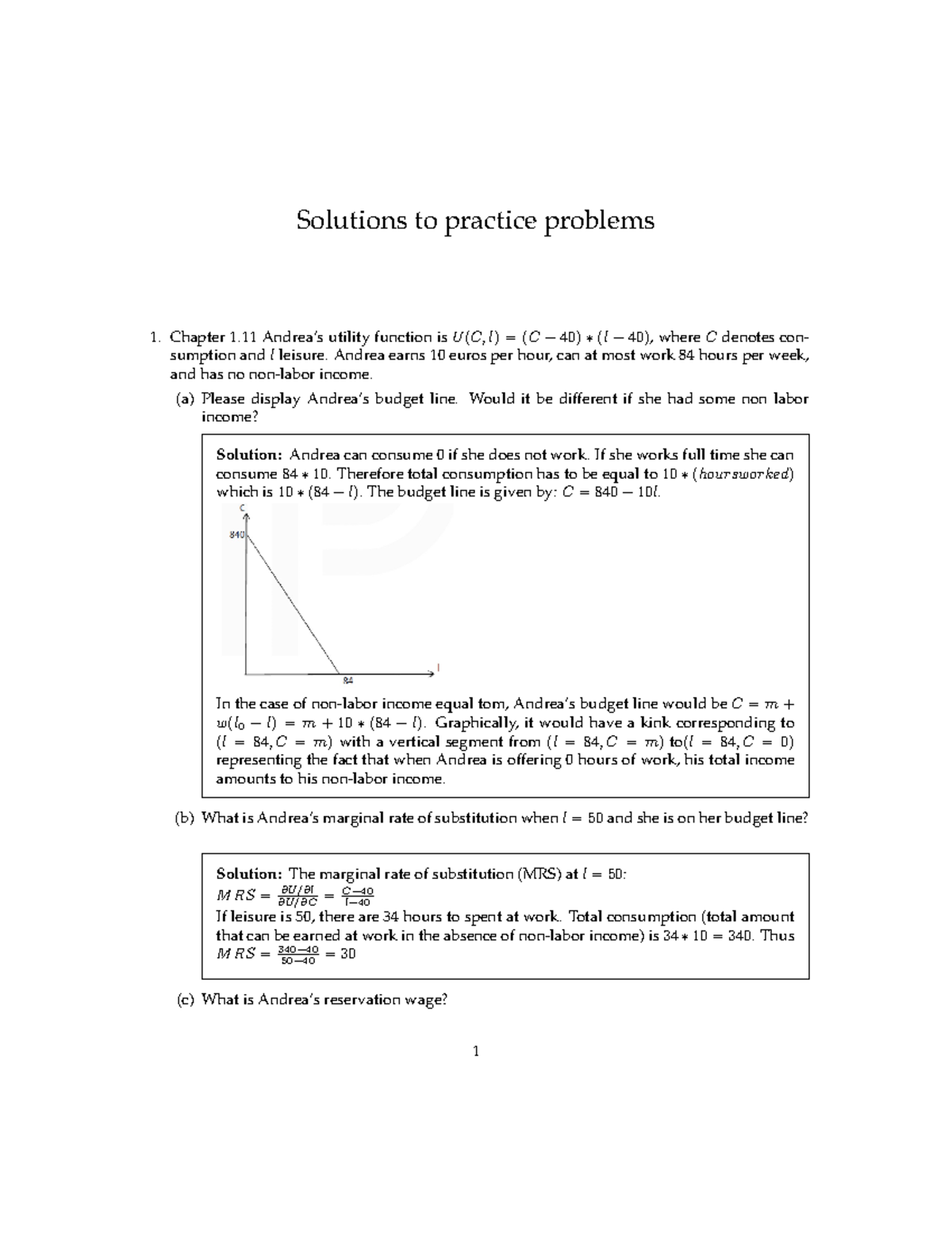 Practice problems solutions - Solutions to practice problems Chapter 1 ...