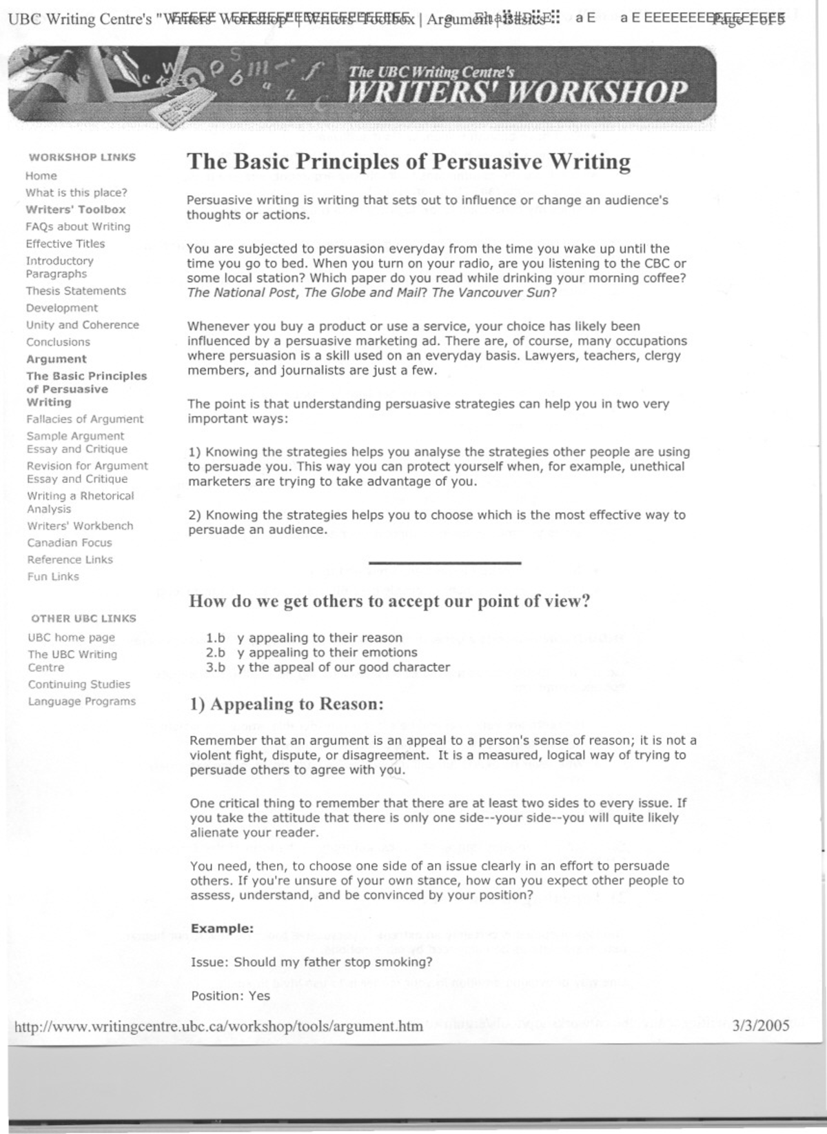 Basic principles of persuasive writing - Data communication - Studocu