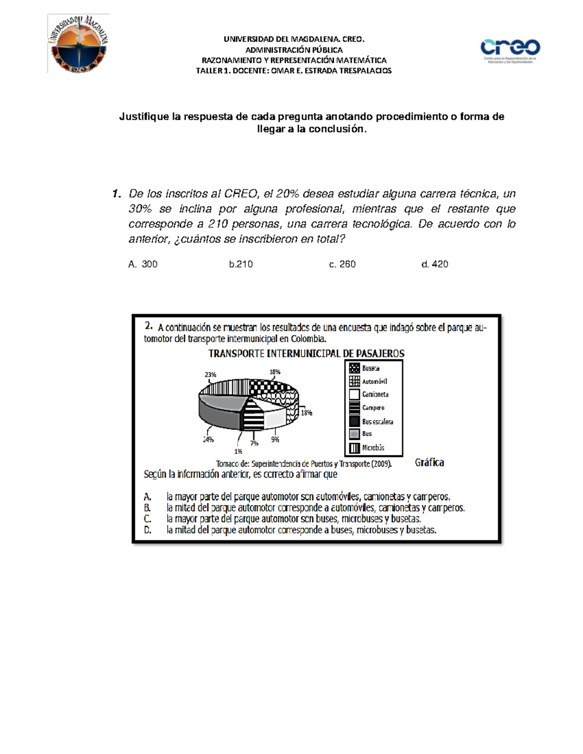 T1 ADM Publica - psi - UNIVERSIDAD DEL MAGDALENA. CREO. ADMINISTRACI”N P⁄BLICA RAZONAMIENTO Y ...